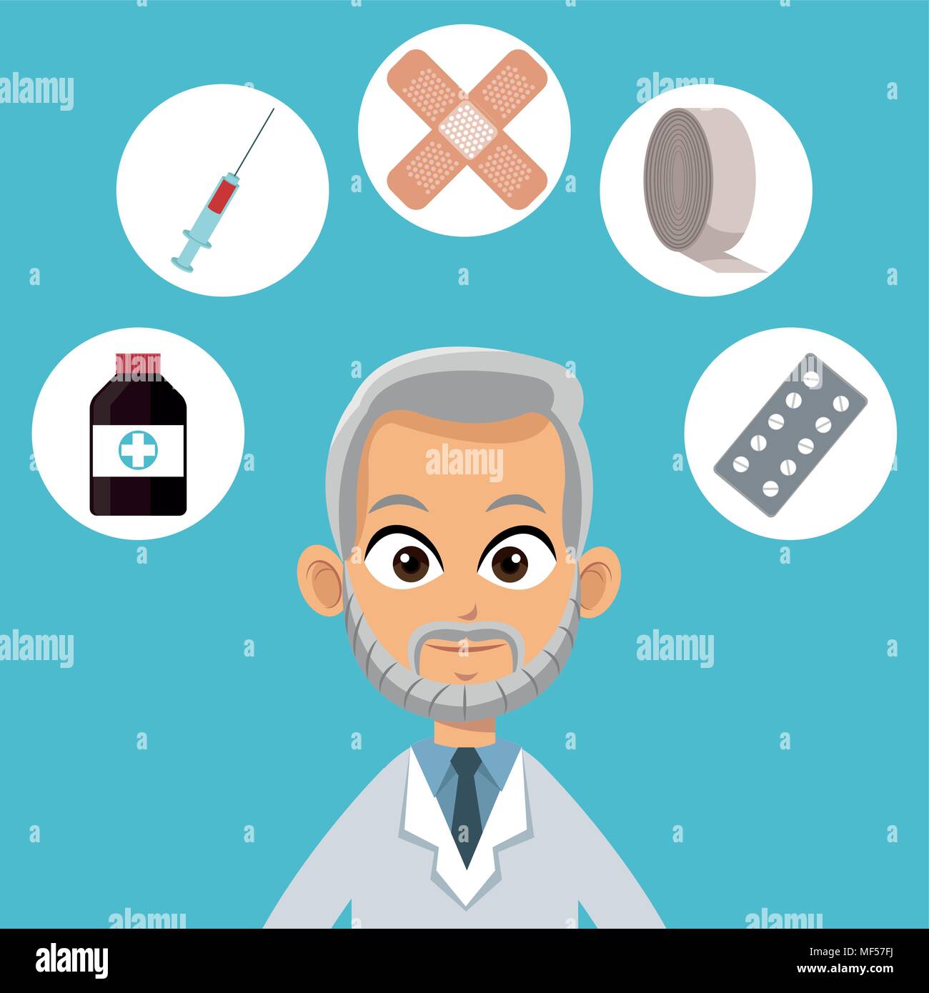 Doctor cartoon with medical symbols Stock Vector Image & Art - Alamy