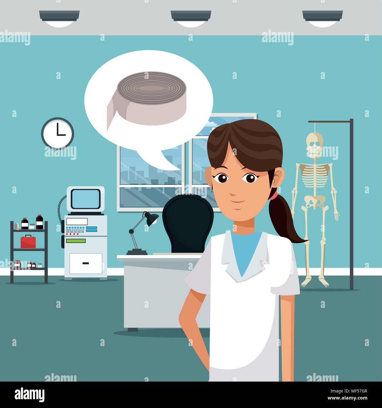 Sane Nurse Cartoon Forensic Nurse Stock Illustrations, Cliparts And