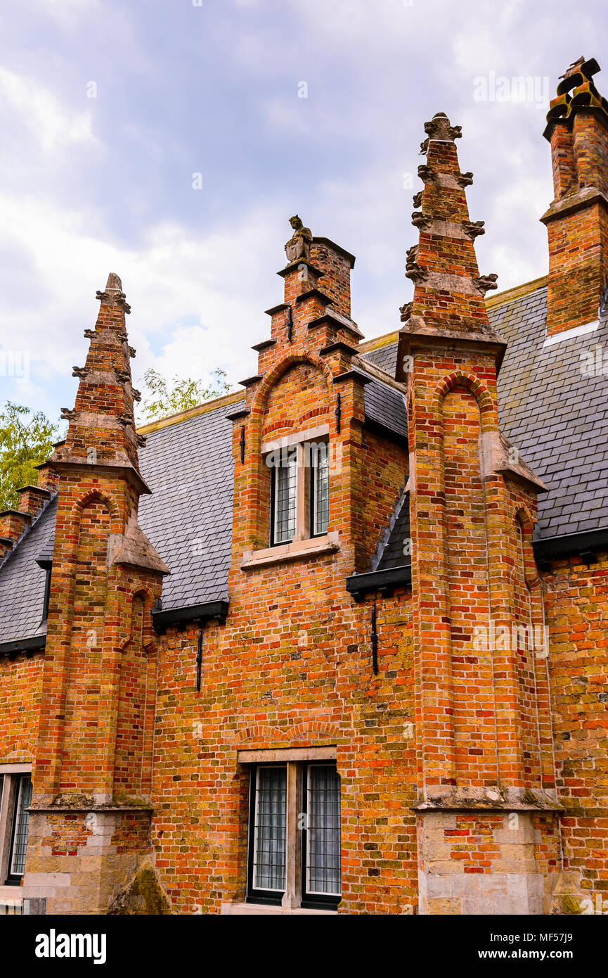 Medieval houses in Historic Centre of Bruges, Belgium. part of the ...