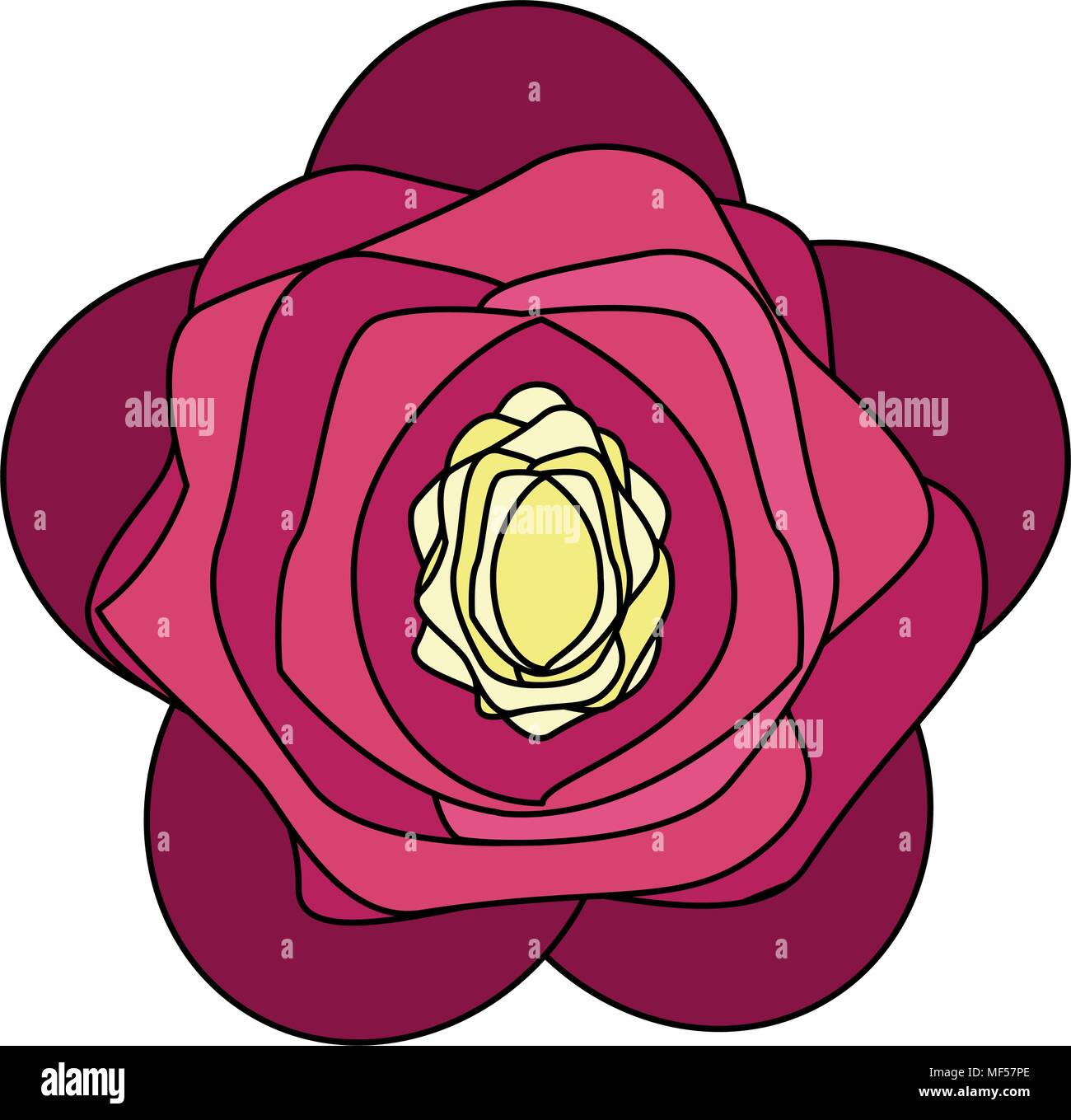 Beautiful flower symbol Stock Vector Image & Art - Alamy
