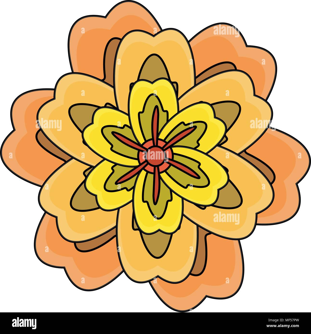 Beautiful flower symbol Stock Vector Image & Art - Alamy
