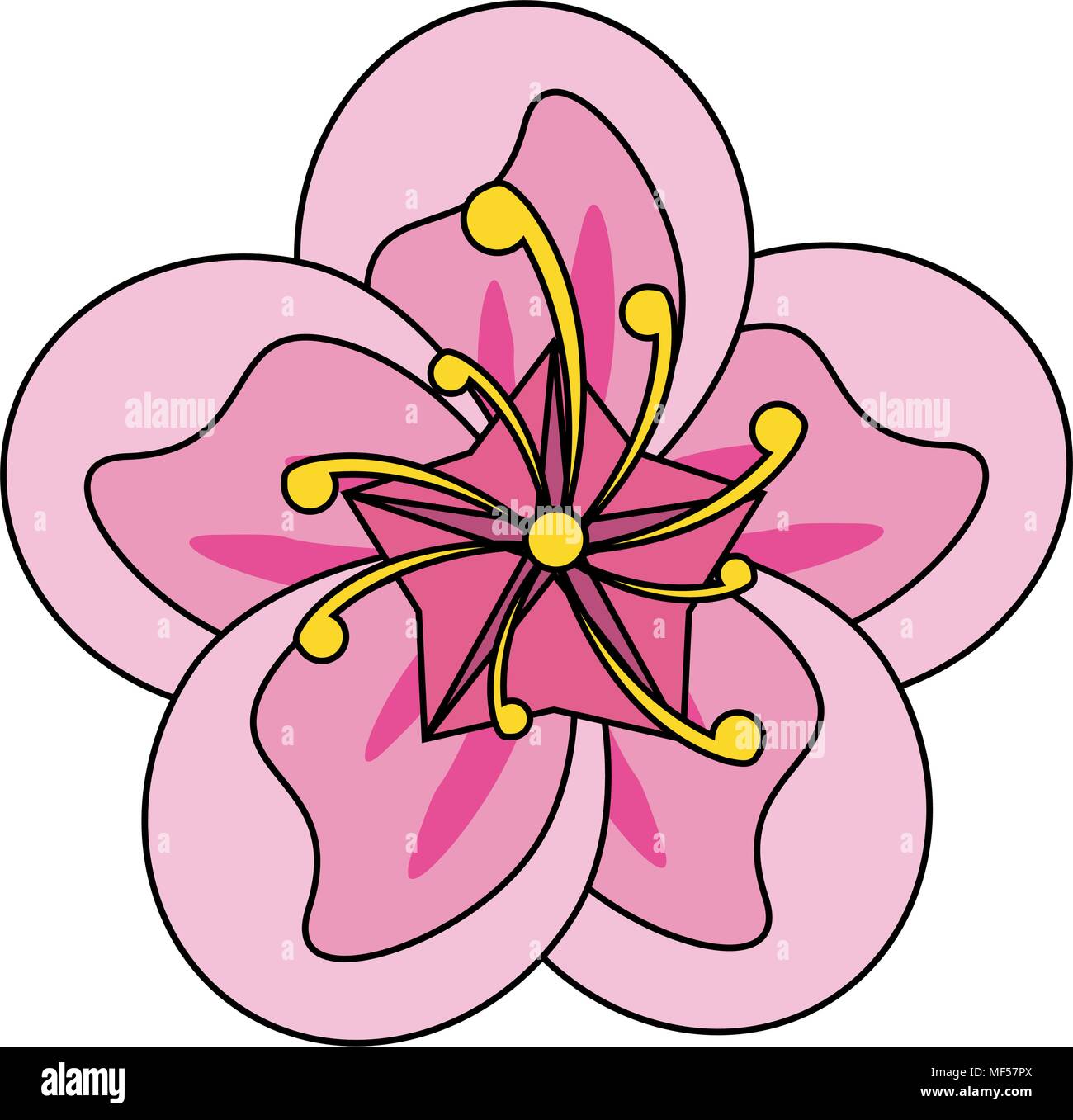 Beautiful flower symbol Stock Vector Image & Art - Alamy