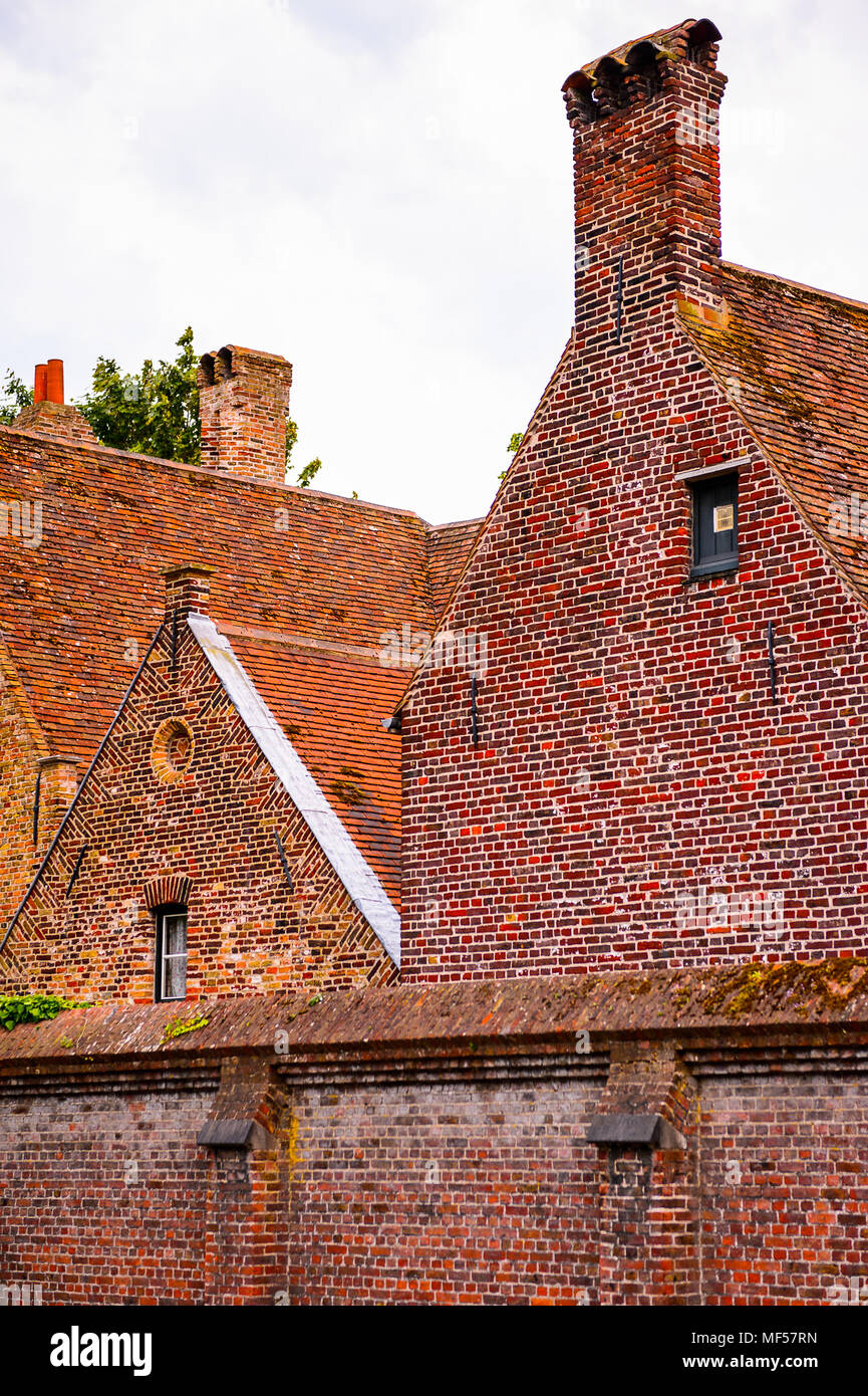 Medieval houses in Historic Centre of Bruges, Belgium. part of the ...