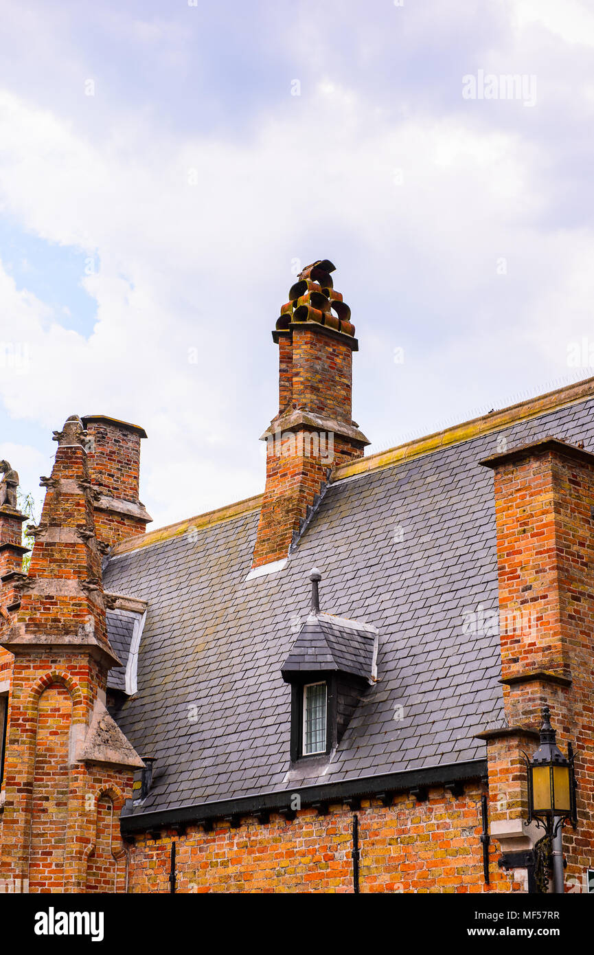 Medieval houses in Historic Centre of Bruges, Belgium. part of the ...