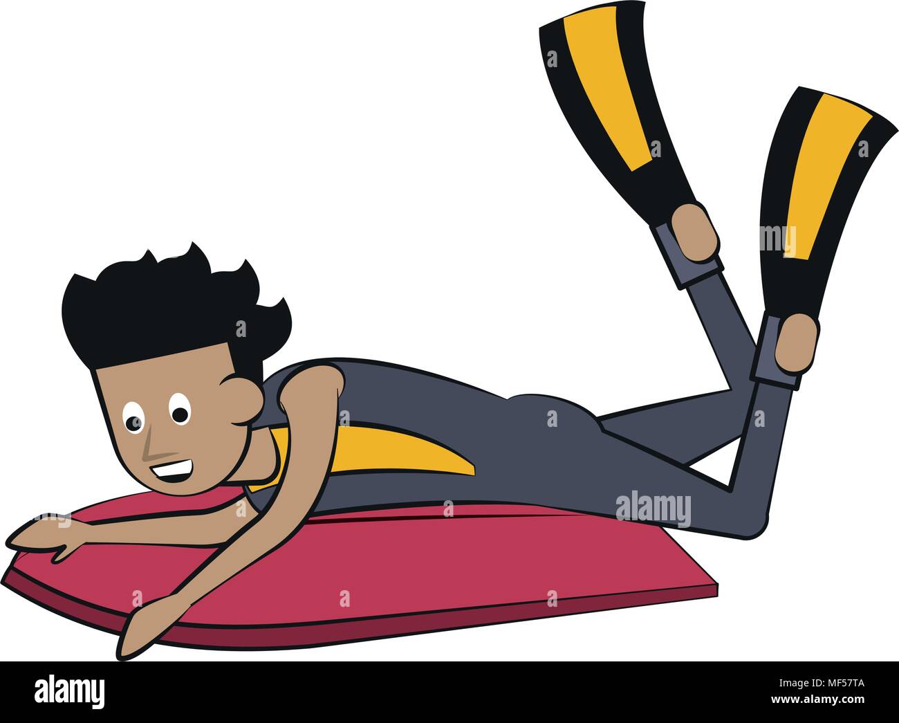 Young people diving Stock Vector Images - Alamy