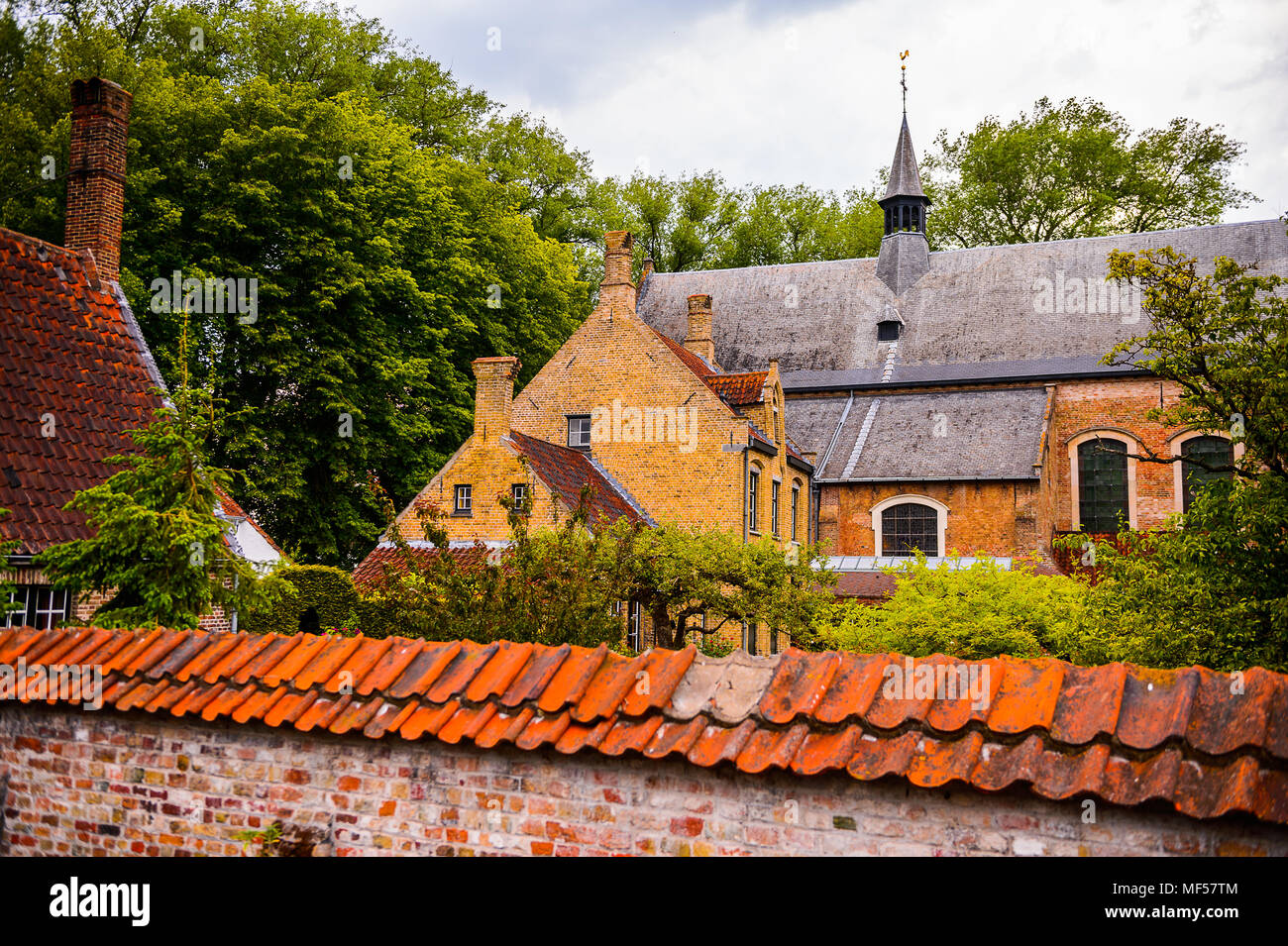 Medieval houses in Historic Centre of Bruges, Belgium. part of the ...