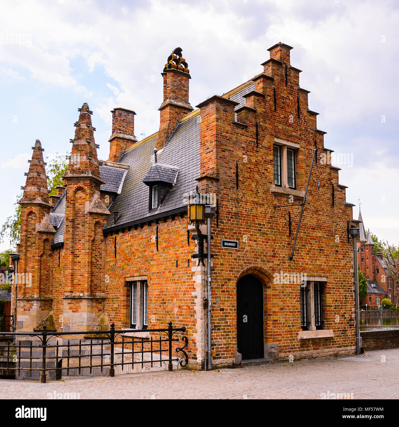 Medieval houses in Historic Centre of Bruges, Belgium. part of the ...