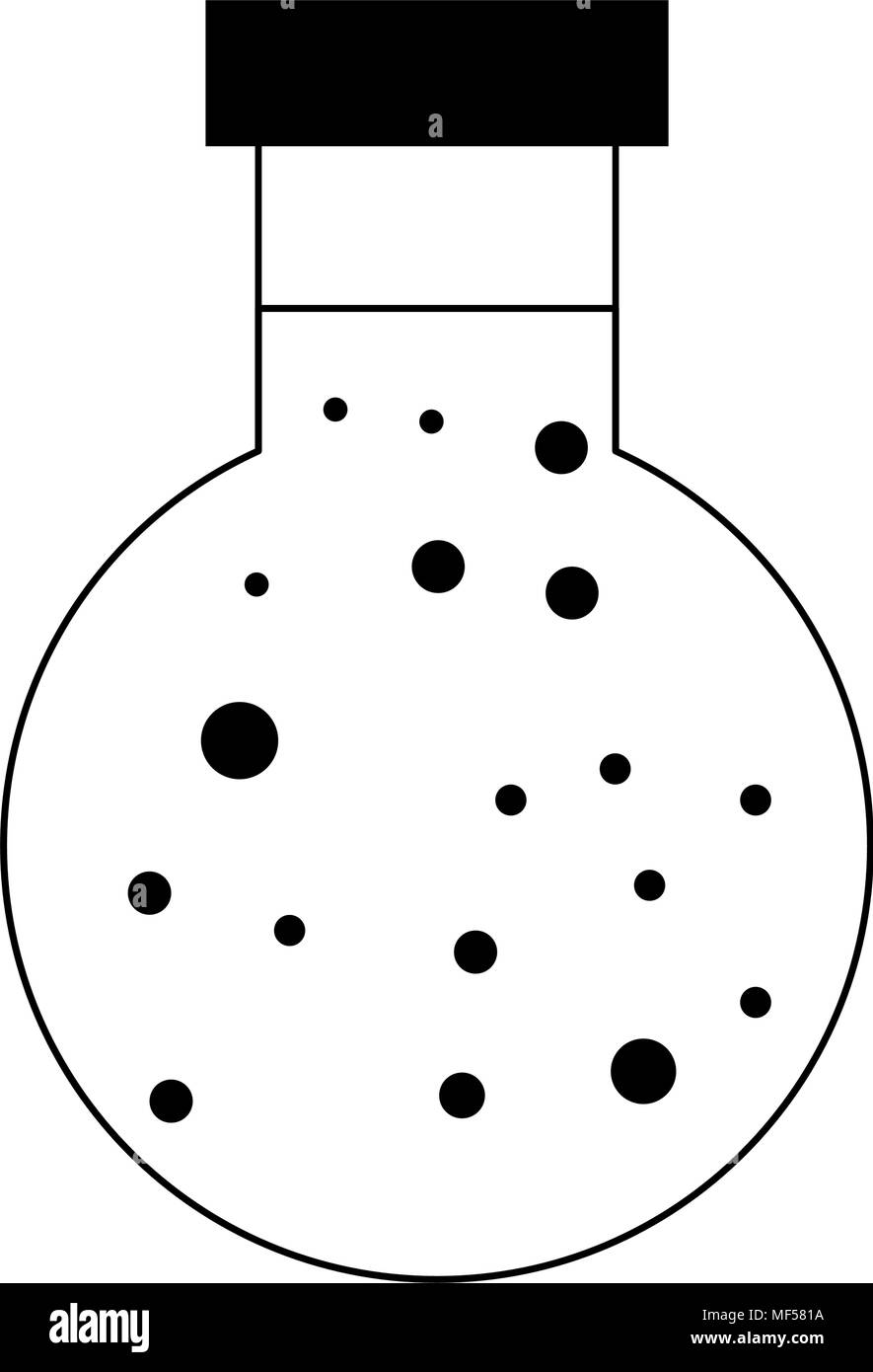 Chemistry lab flask on black white colors Stock Vector Image & Art - Alamy