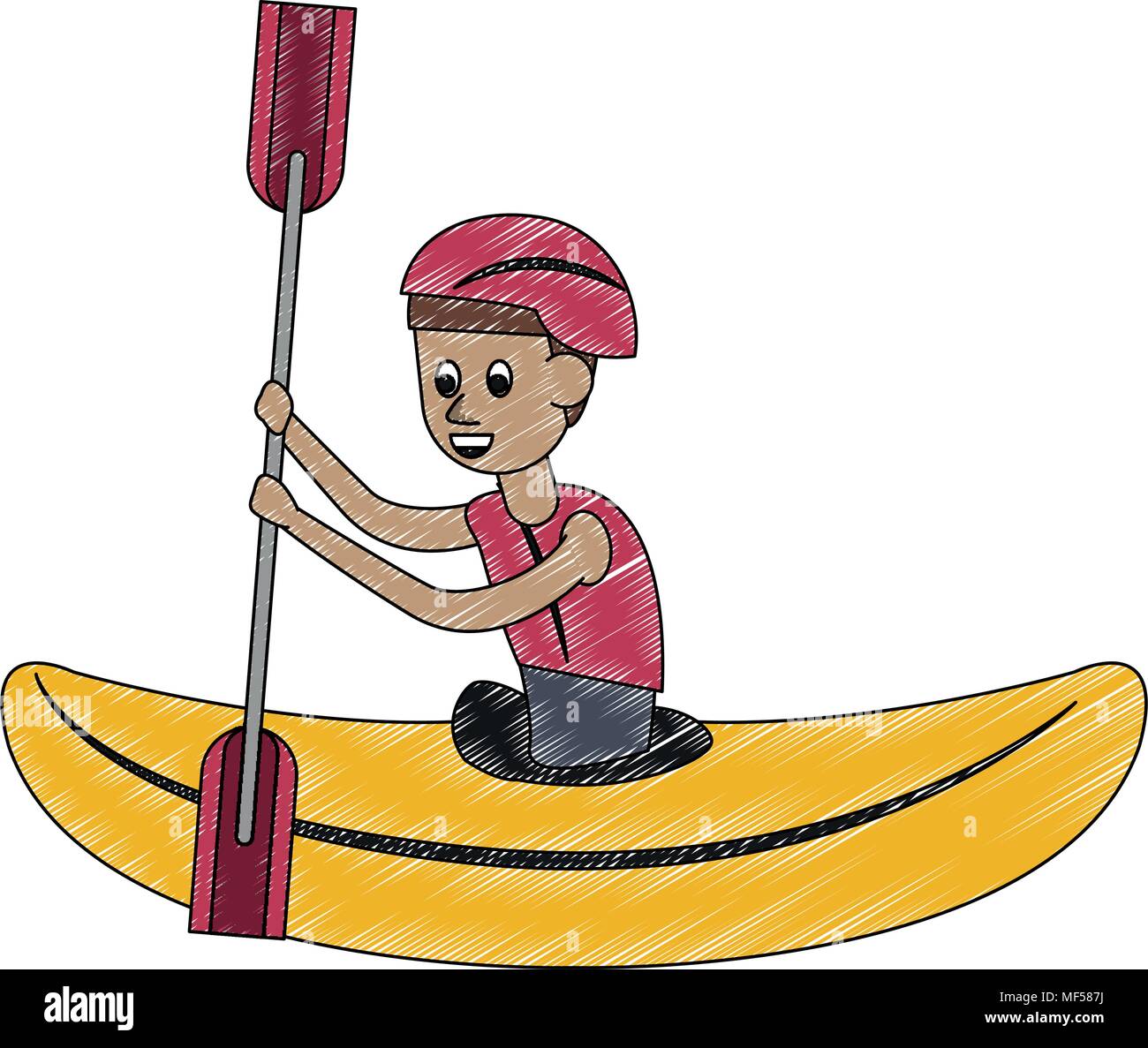 Canoeing Stock Vector Images - Alamy