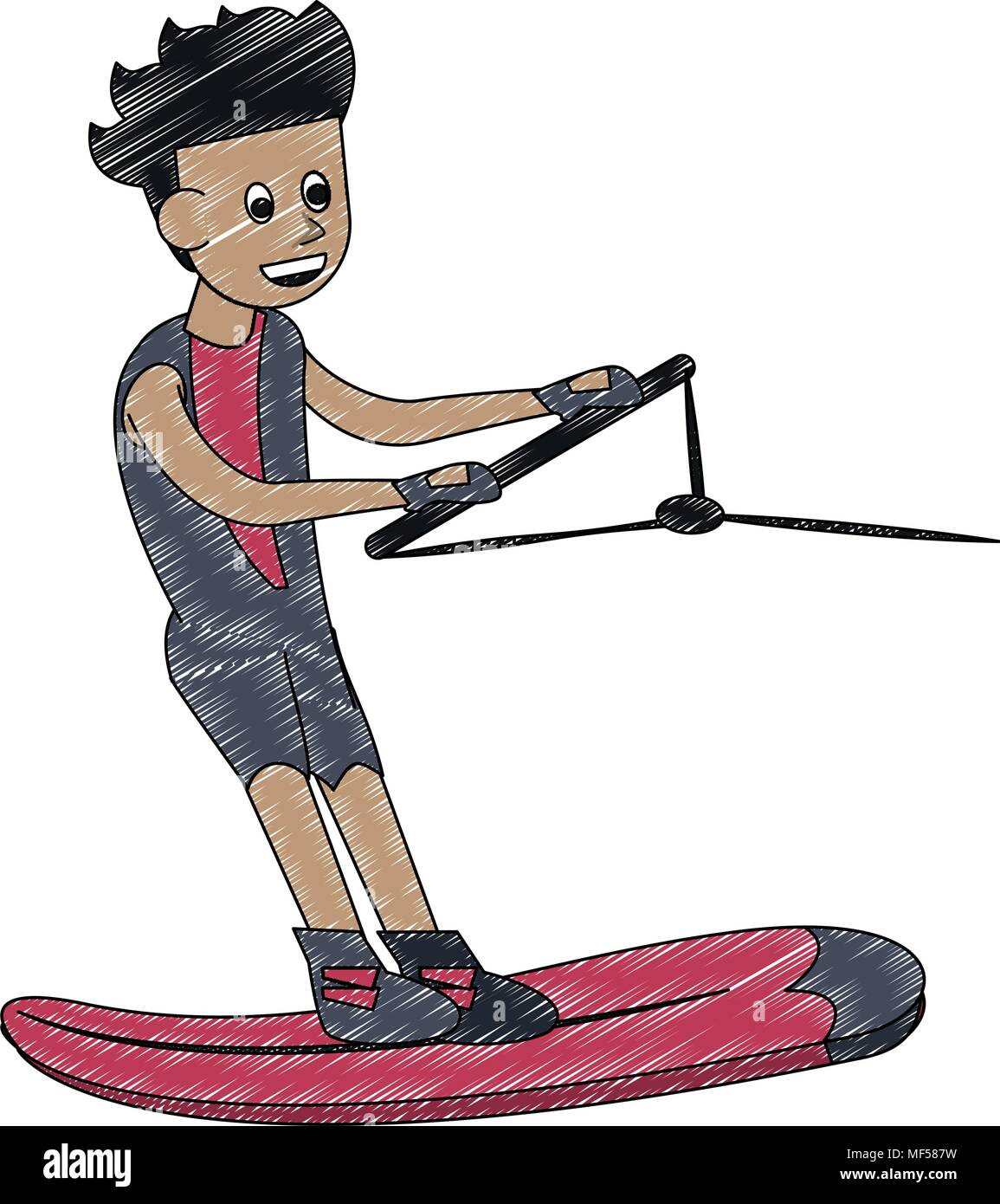 Wakeboarding Stock Vector Images - Alamy