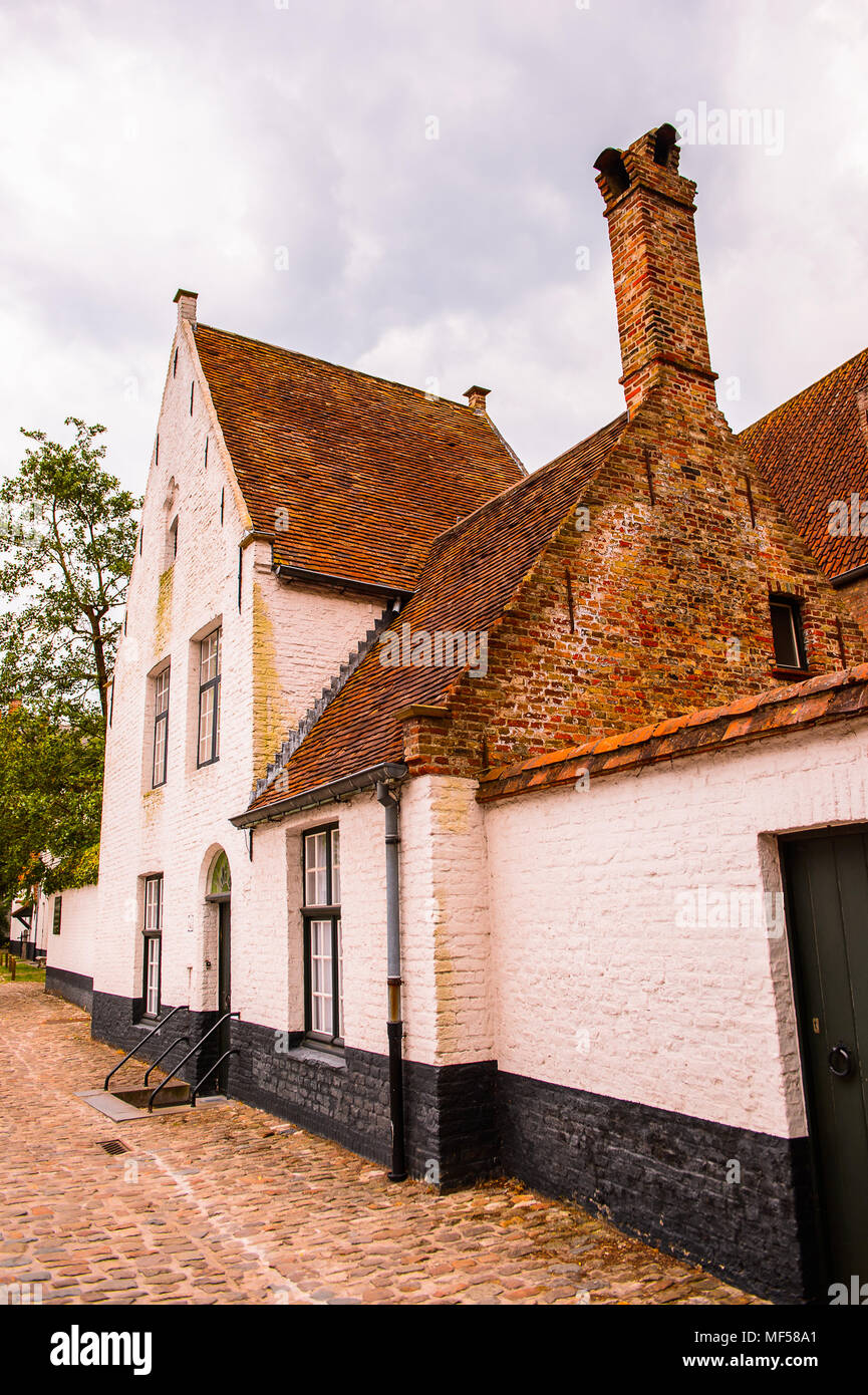 Architecture of the Historic Centre of Bruges, Belgium. part of the ...