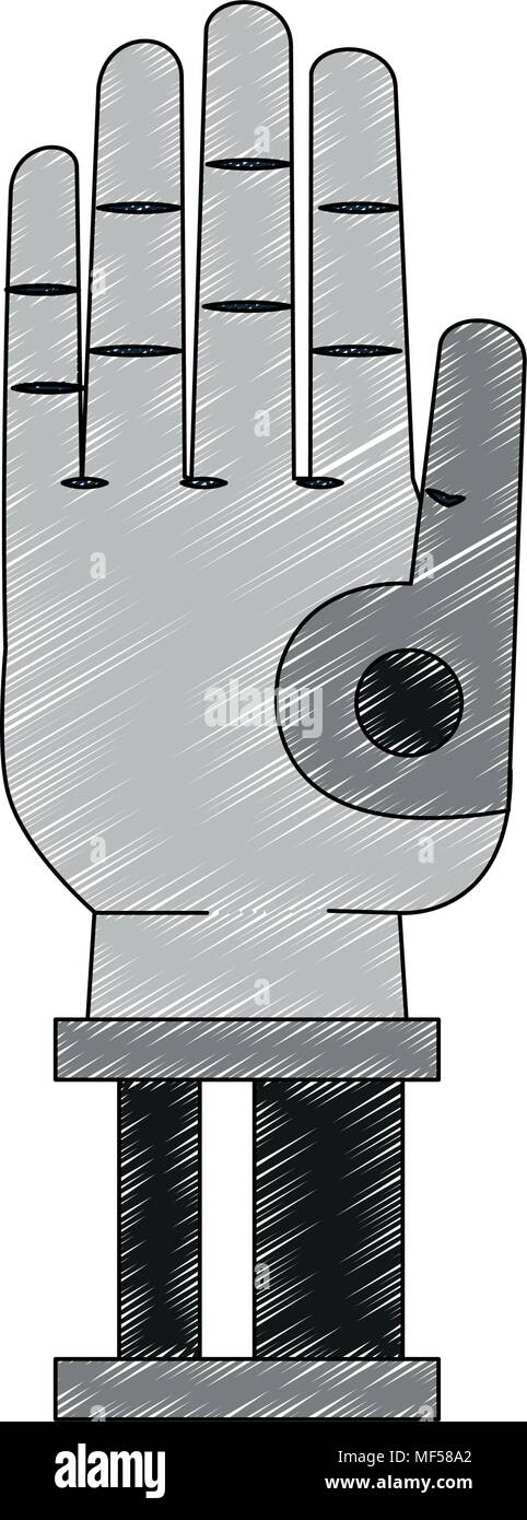 Bionic hand symbol scribble Stock Vector Image & Art - Alamy