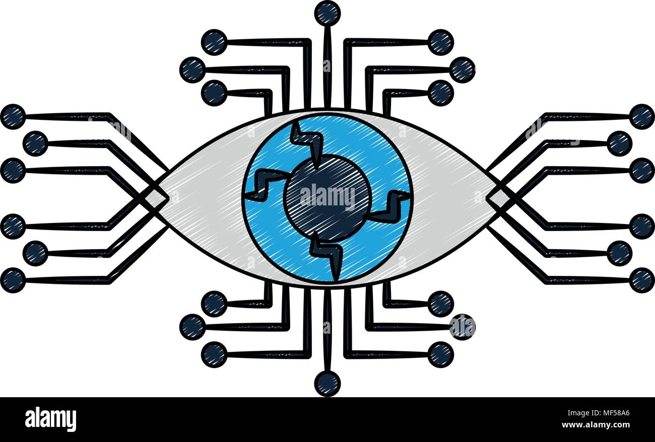 Bionic eye symbol scribble Stock Vector Image & Art - Alamy