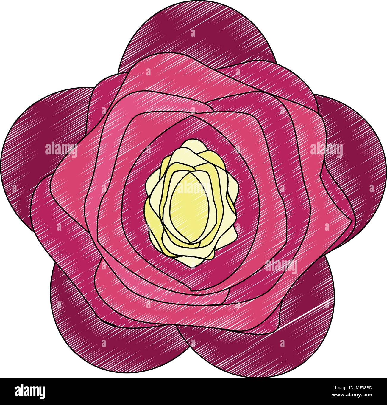 Beautiful flower symbol scribble Stock Vector Image & Art - Alamy