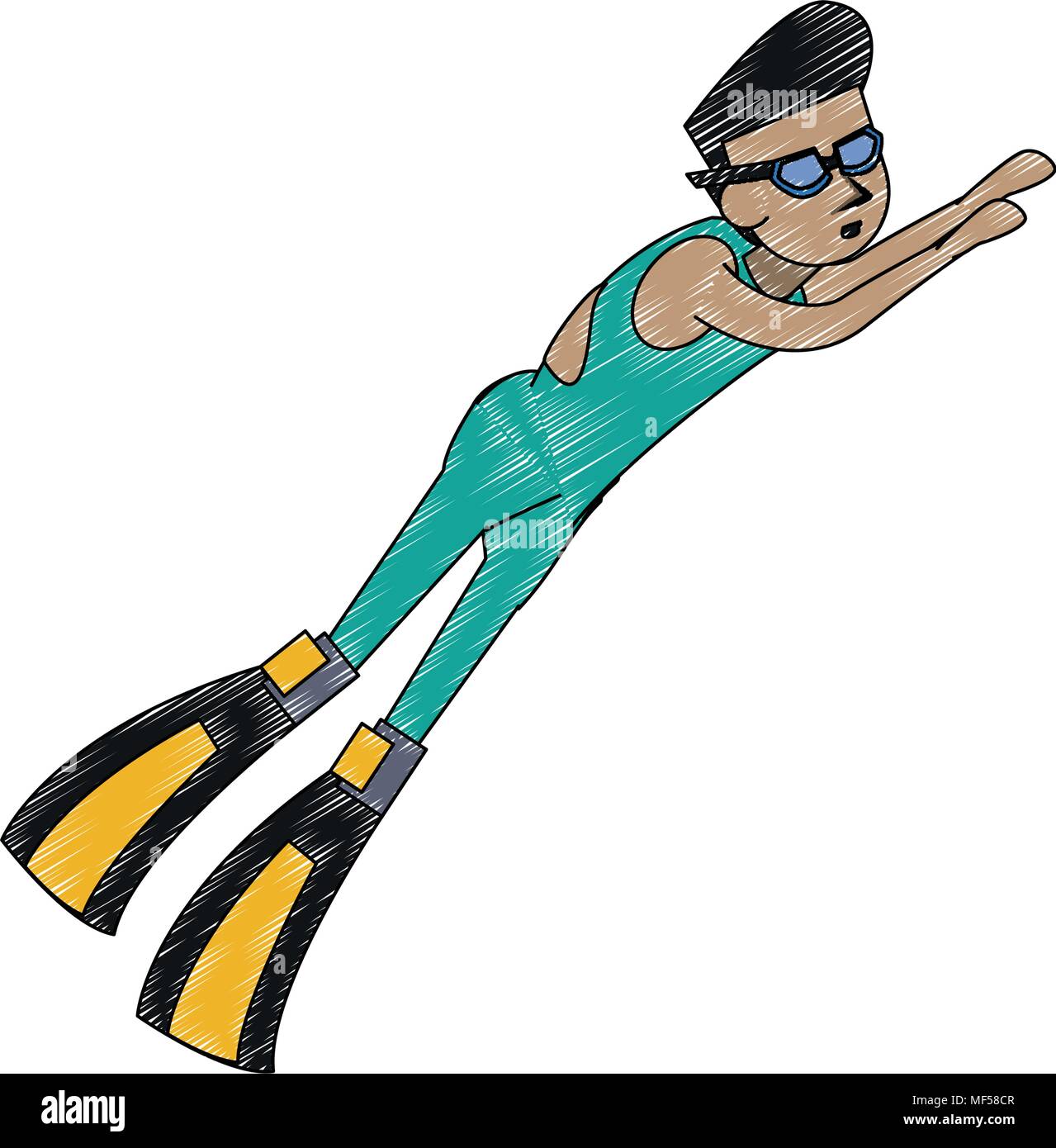 Freediving Stock Vector Images - Alamy