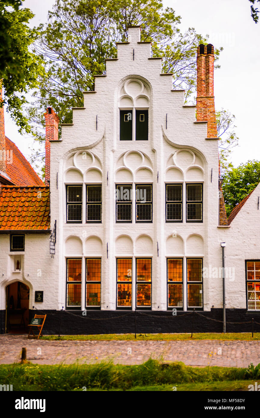 Architecture of the Historic Centre of Bruges, Belgium. part of the ...