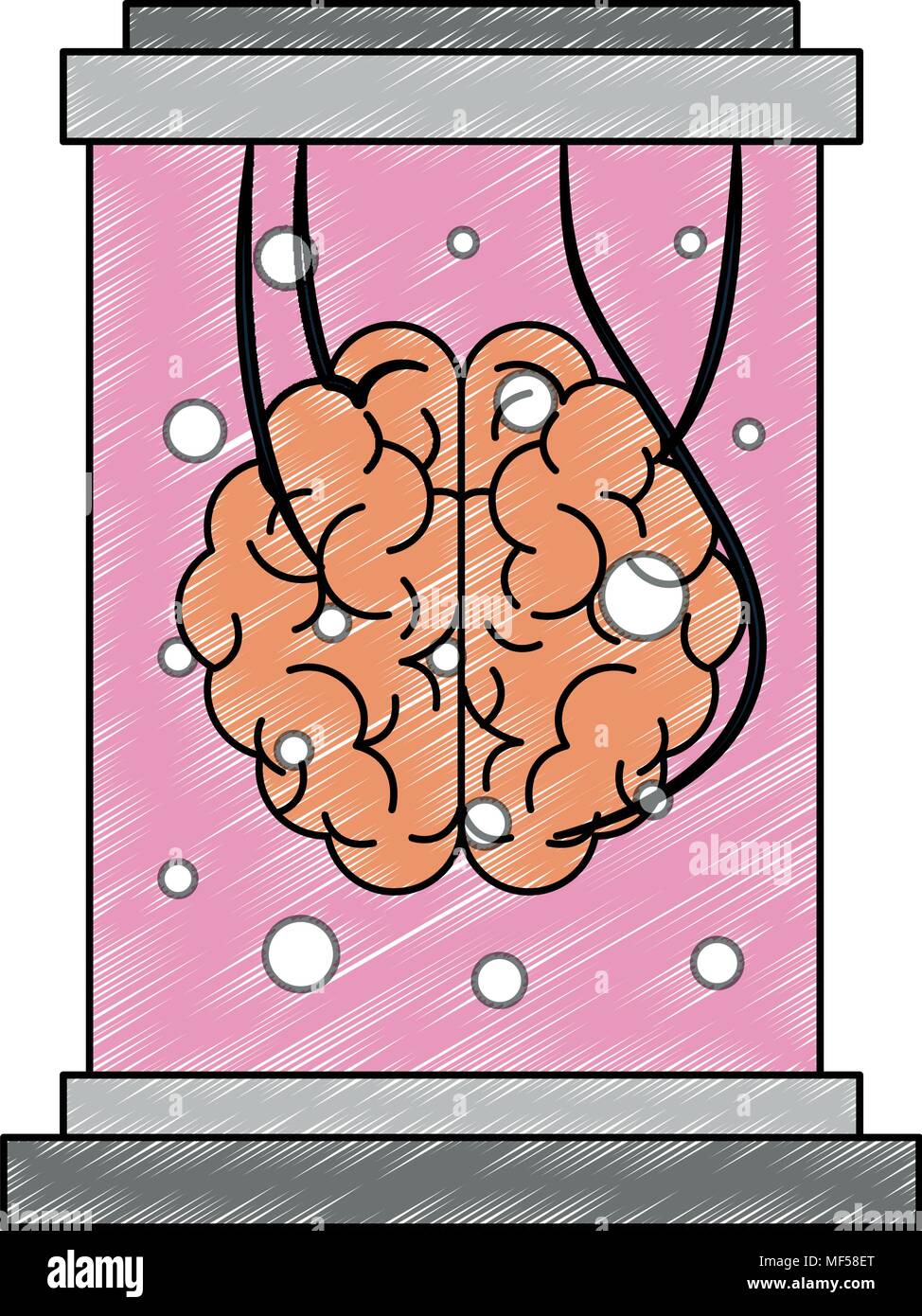 Human brain scribble icon vector Stock Vector Images - Alamy