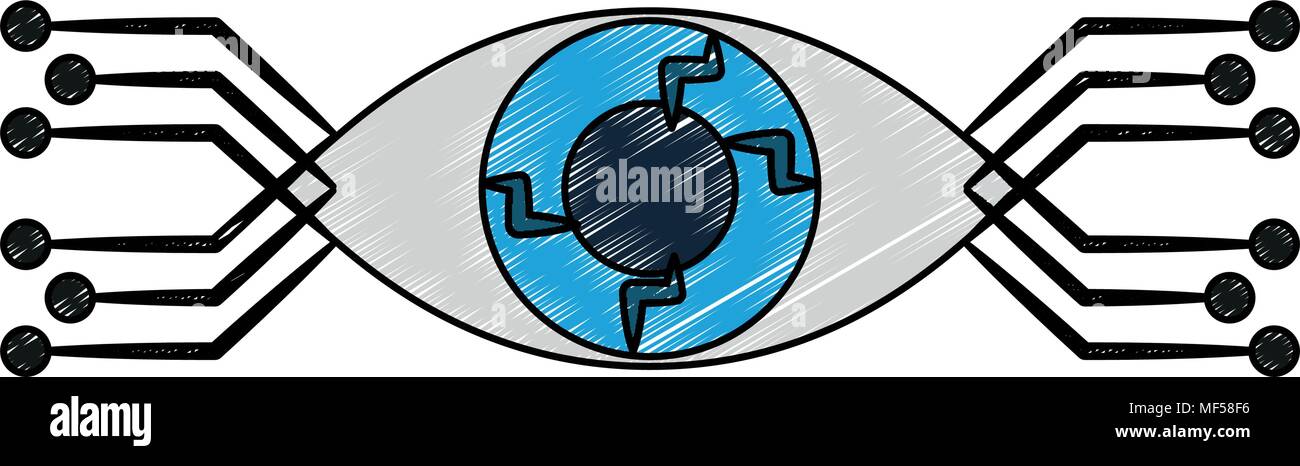 Bionic eye symbol scribble Stock Vector Image & Art - Alamy