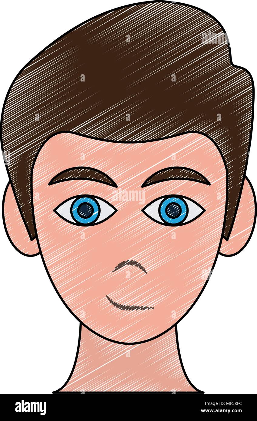 Man face cartoon scribble Stock Vector Image & Art - Alamy