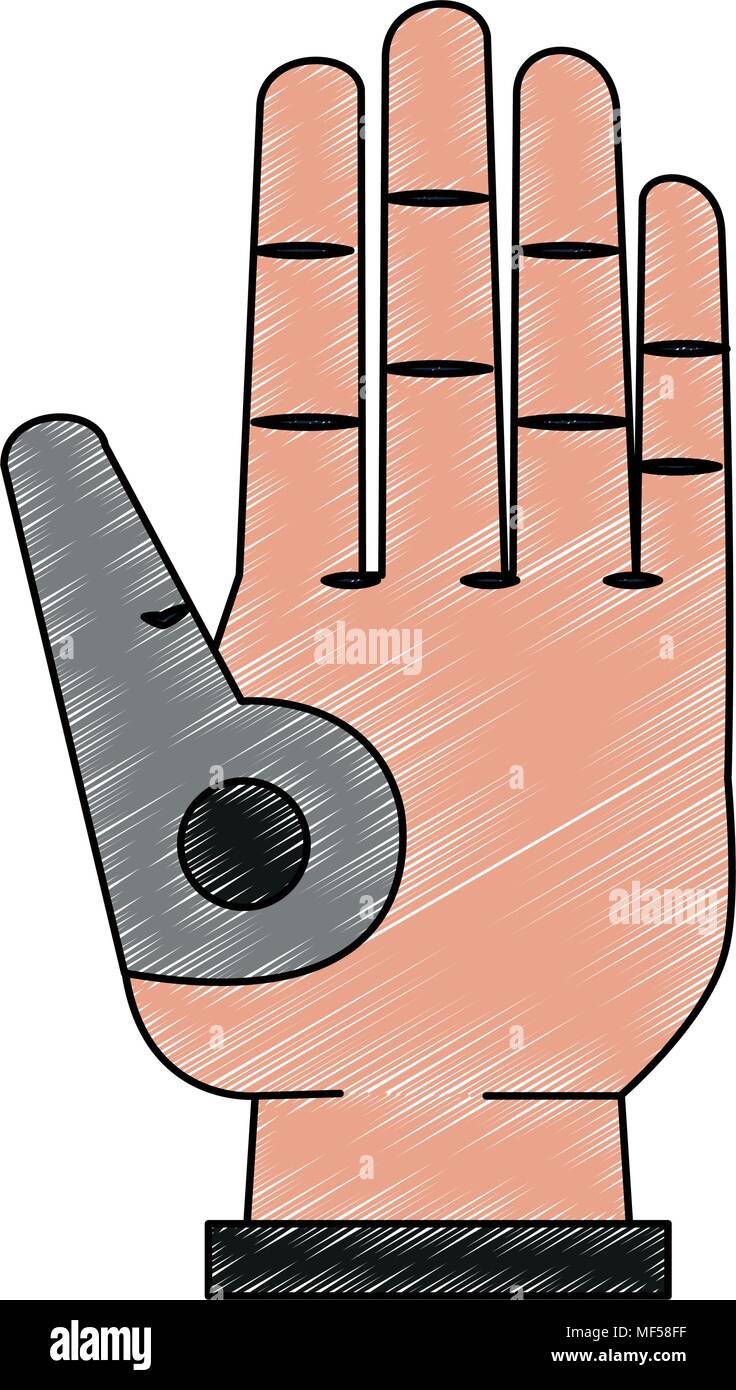 Bionic hand symbol scribble Stock Vector Image & Art - Alamy