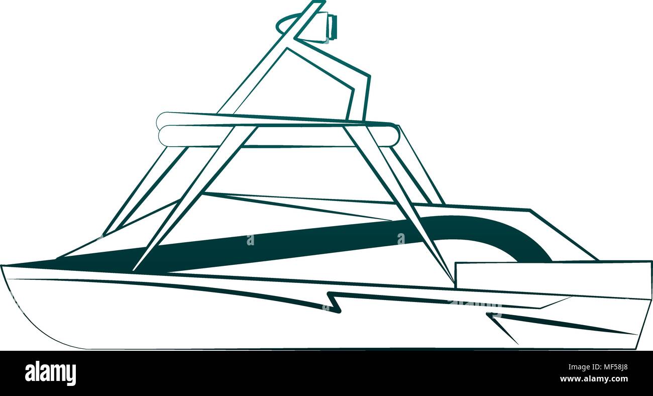 Racing sport boat on blue lines Stock Vector Image & Art - Alamy