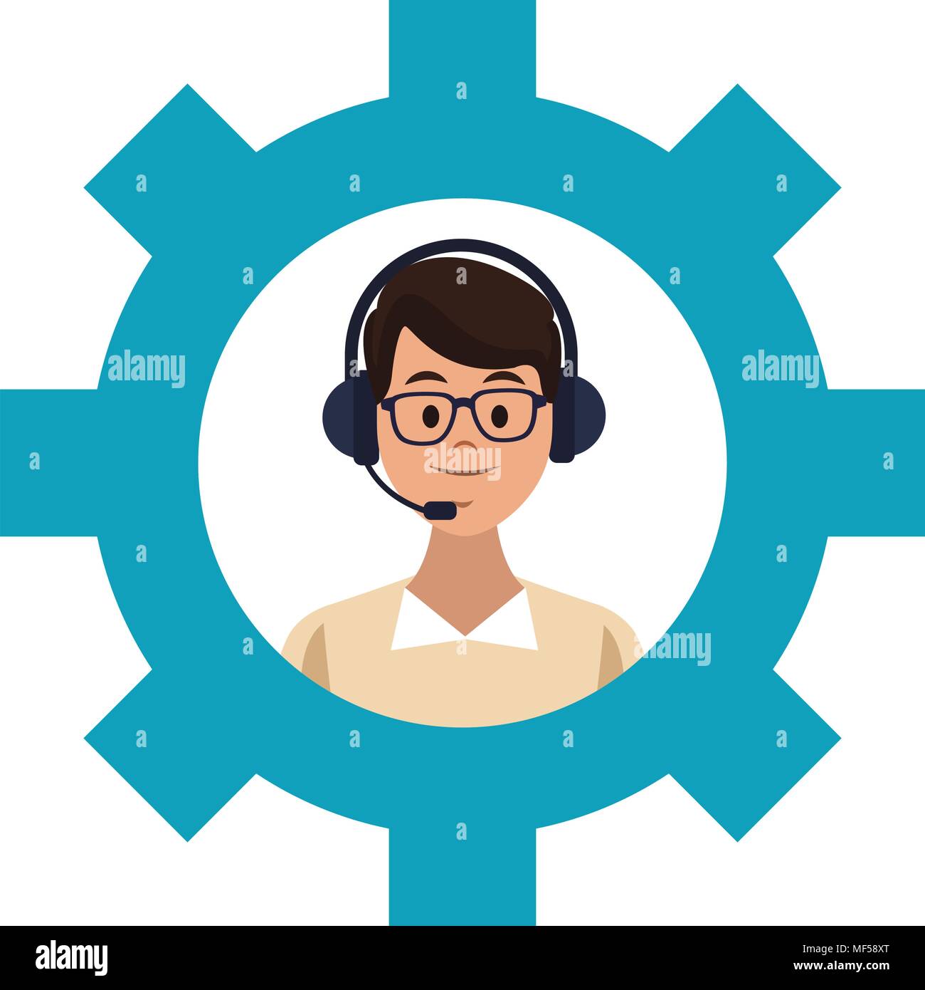 Callcenter worker Stock Vector Images - Alamy