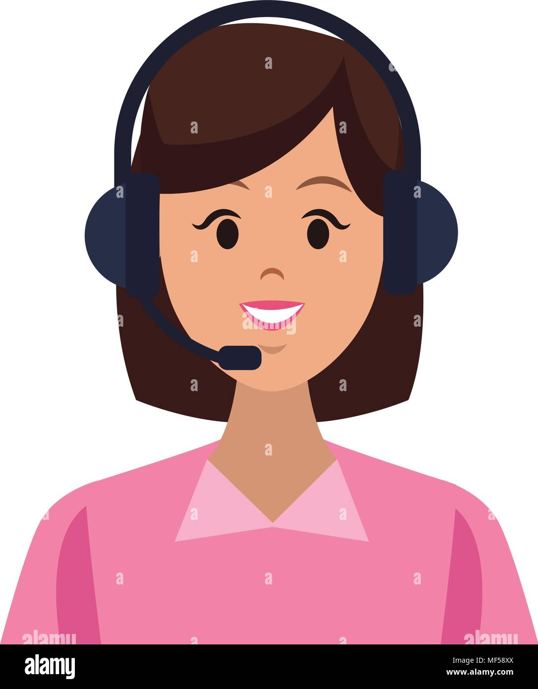 Female call center agent Stock Vector Images - Alamy