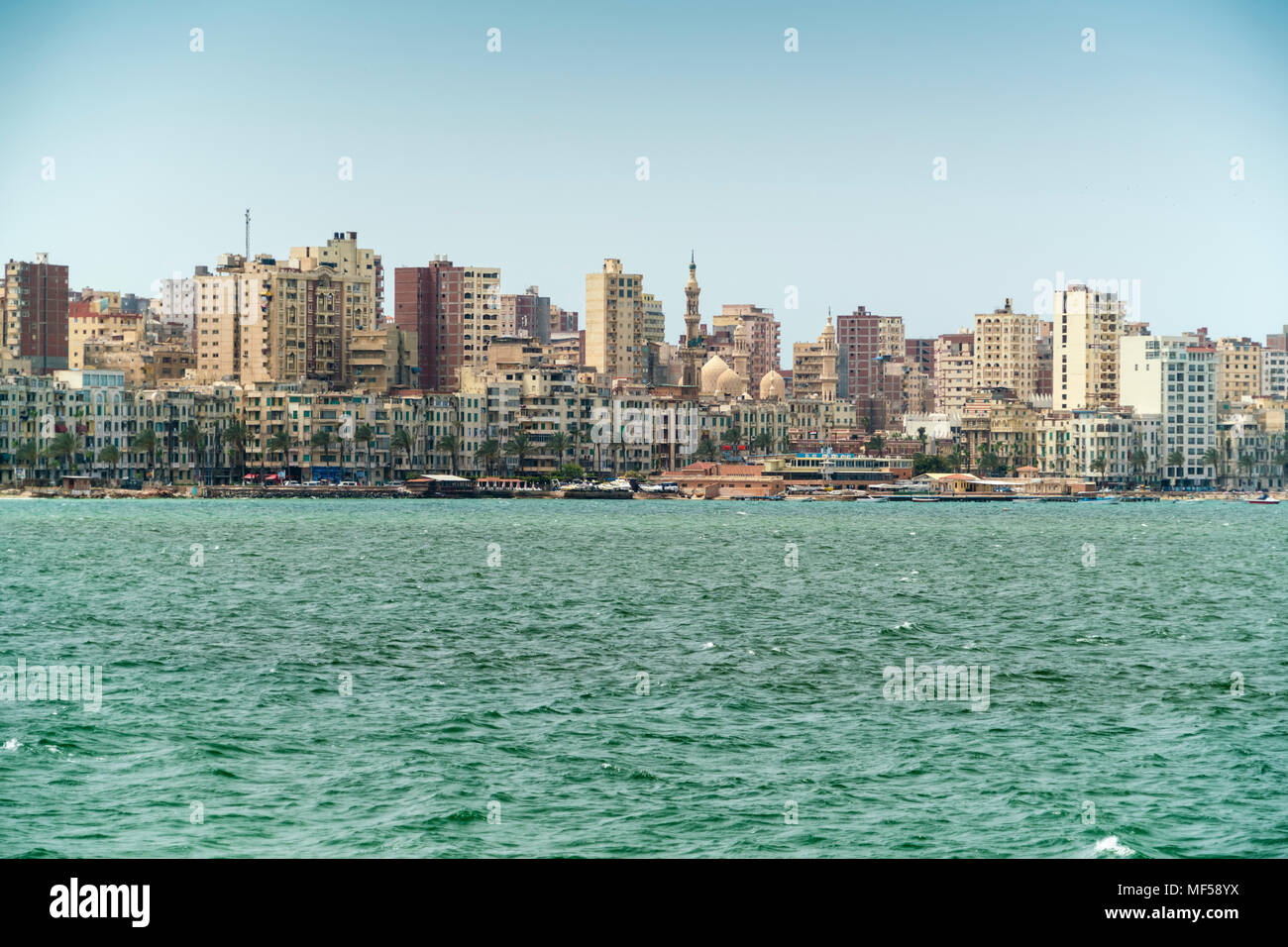 Africa, Egypt, Mediterranean sea on the coast of Alexandria Stock Photo ...