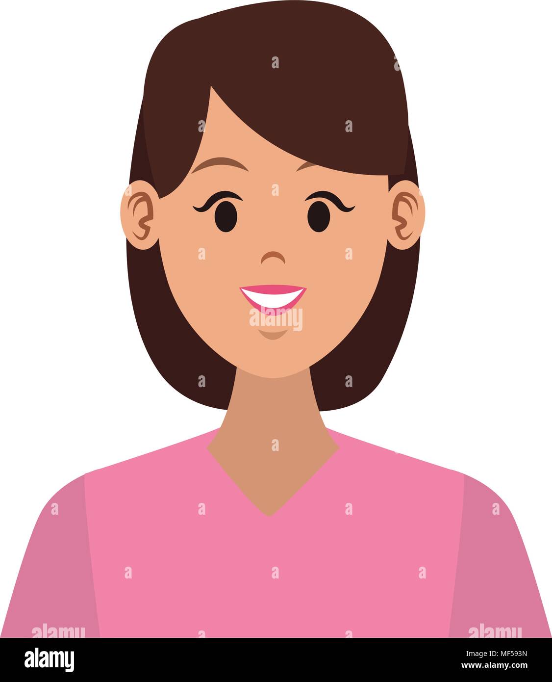 Image beautiful young business Stock Vector Images - Alamy