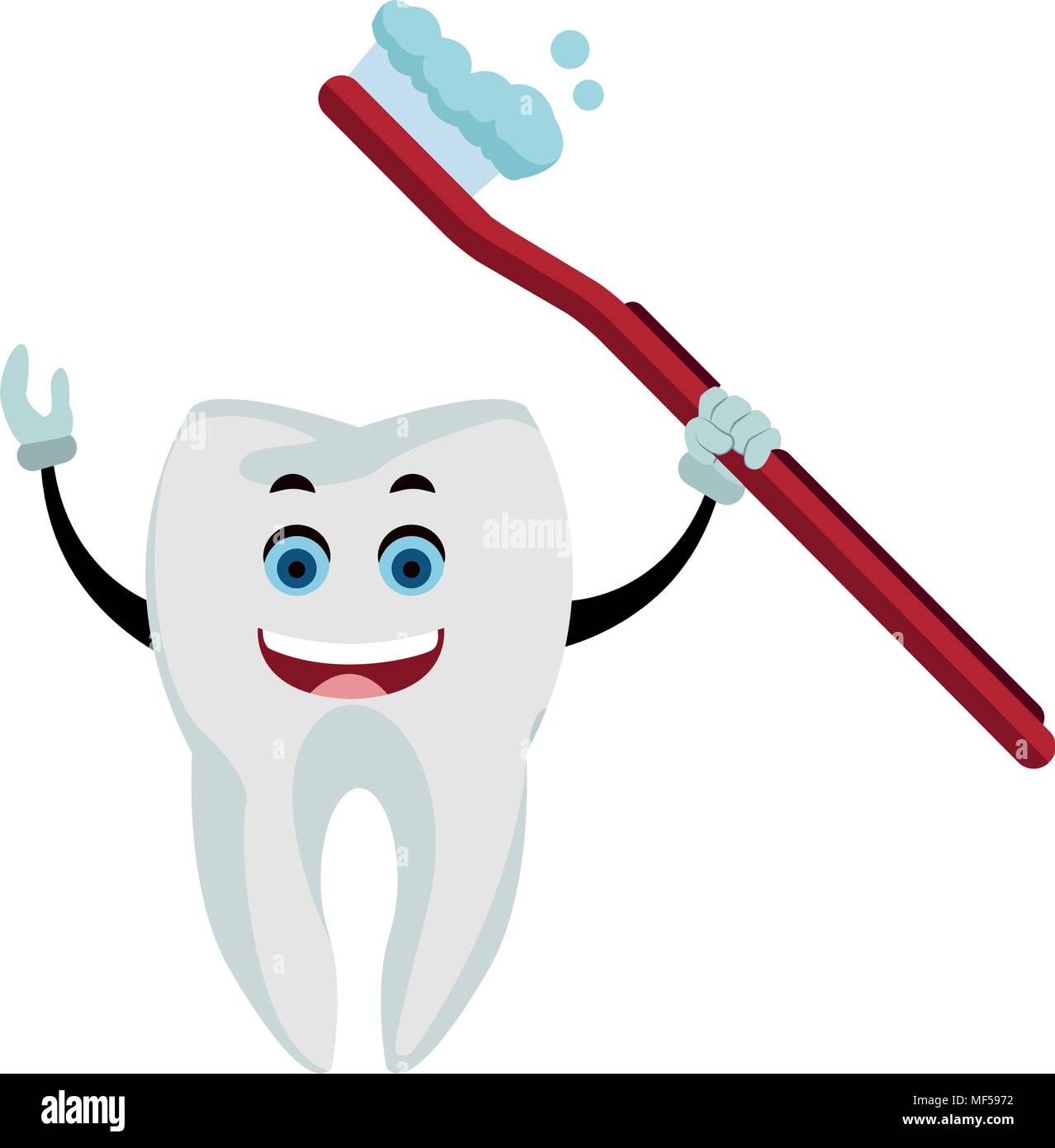 Tooth character fun children Cut Out Stock Images & Pictures - Alamy