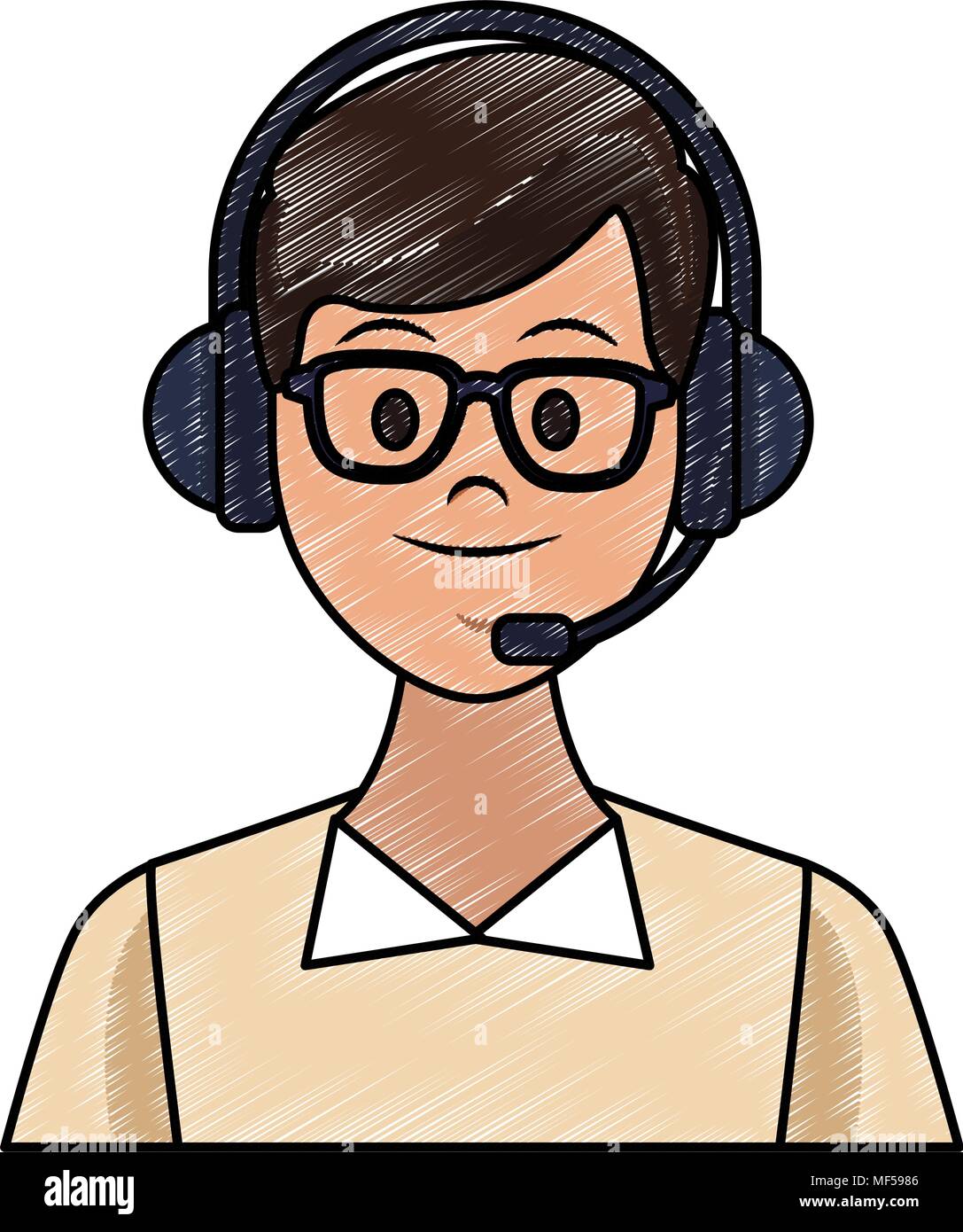 Call center team happy Stock Vector Images - Alamy