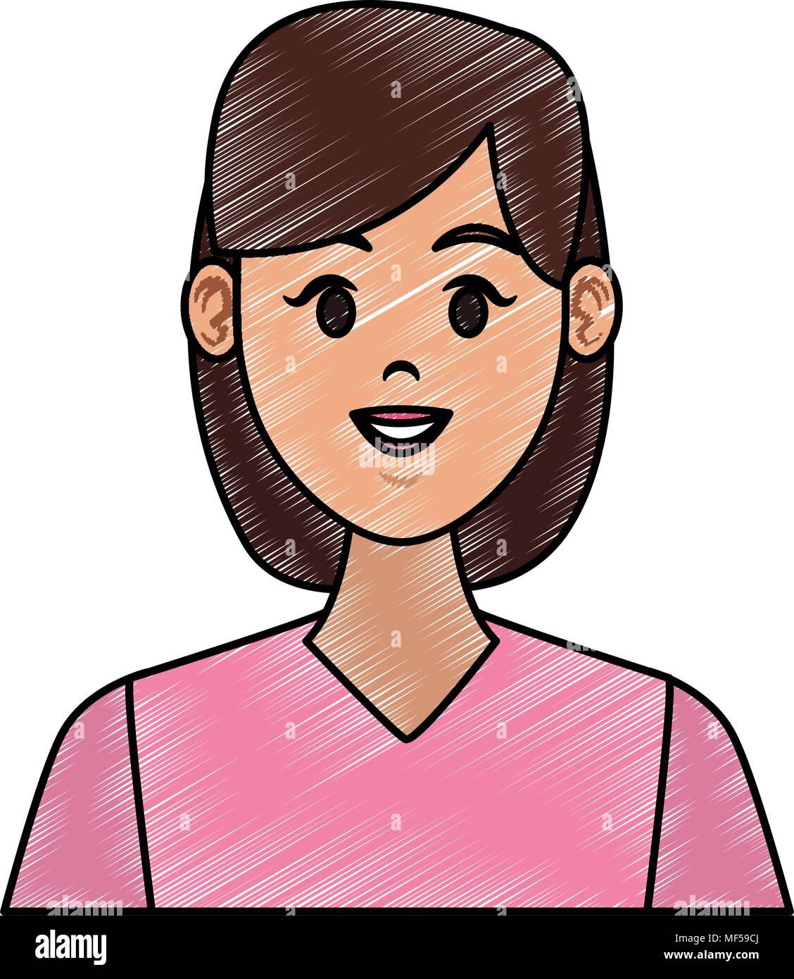 Young woman cartoon scribble Stock Vector Image & Art - Alamy