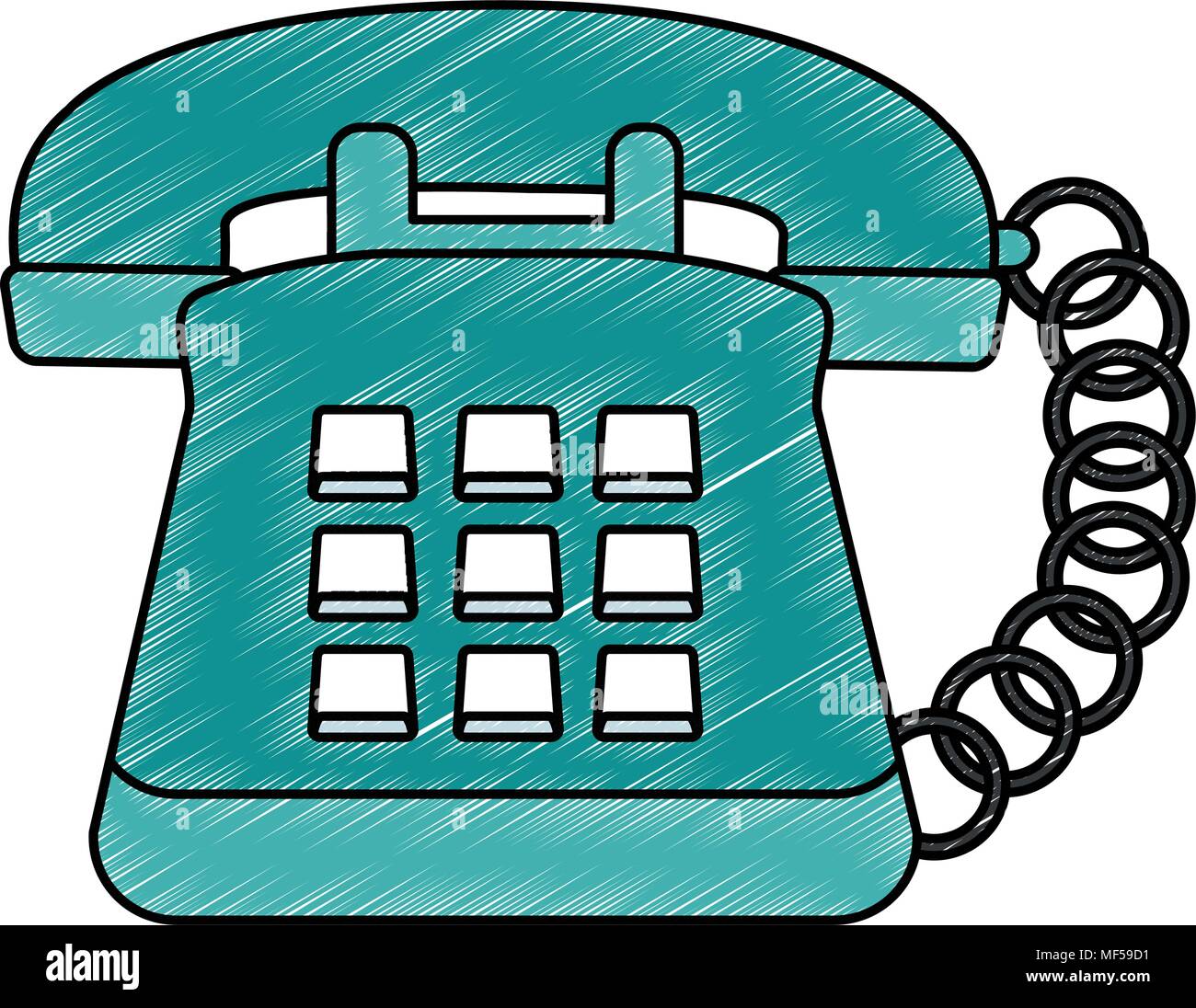 Vintage telephone symbol scribble Stock Vector Image & Art - Alamy