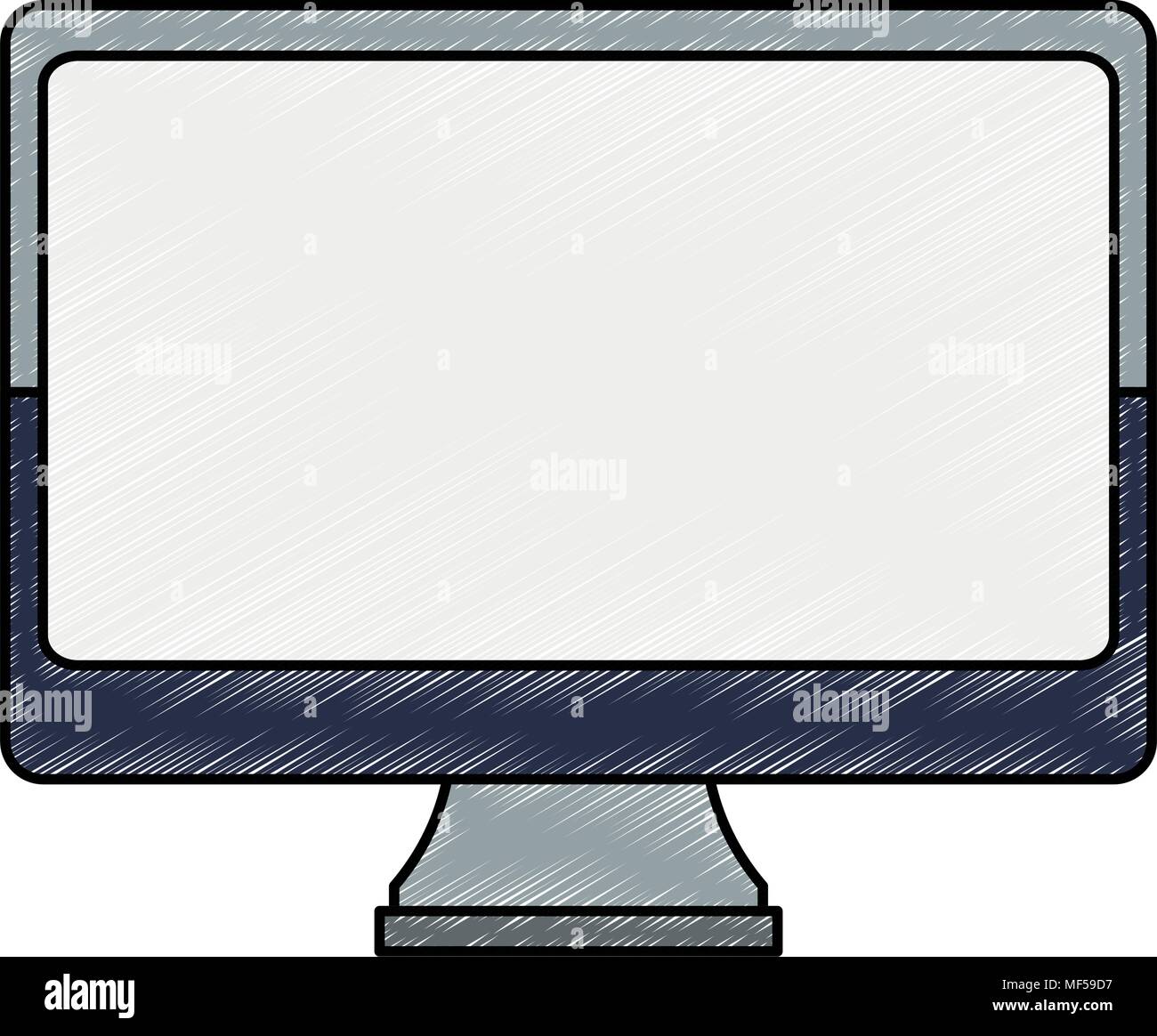 Computer screen technology scribble Stock Vector Image & Art - Alamy