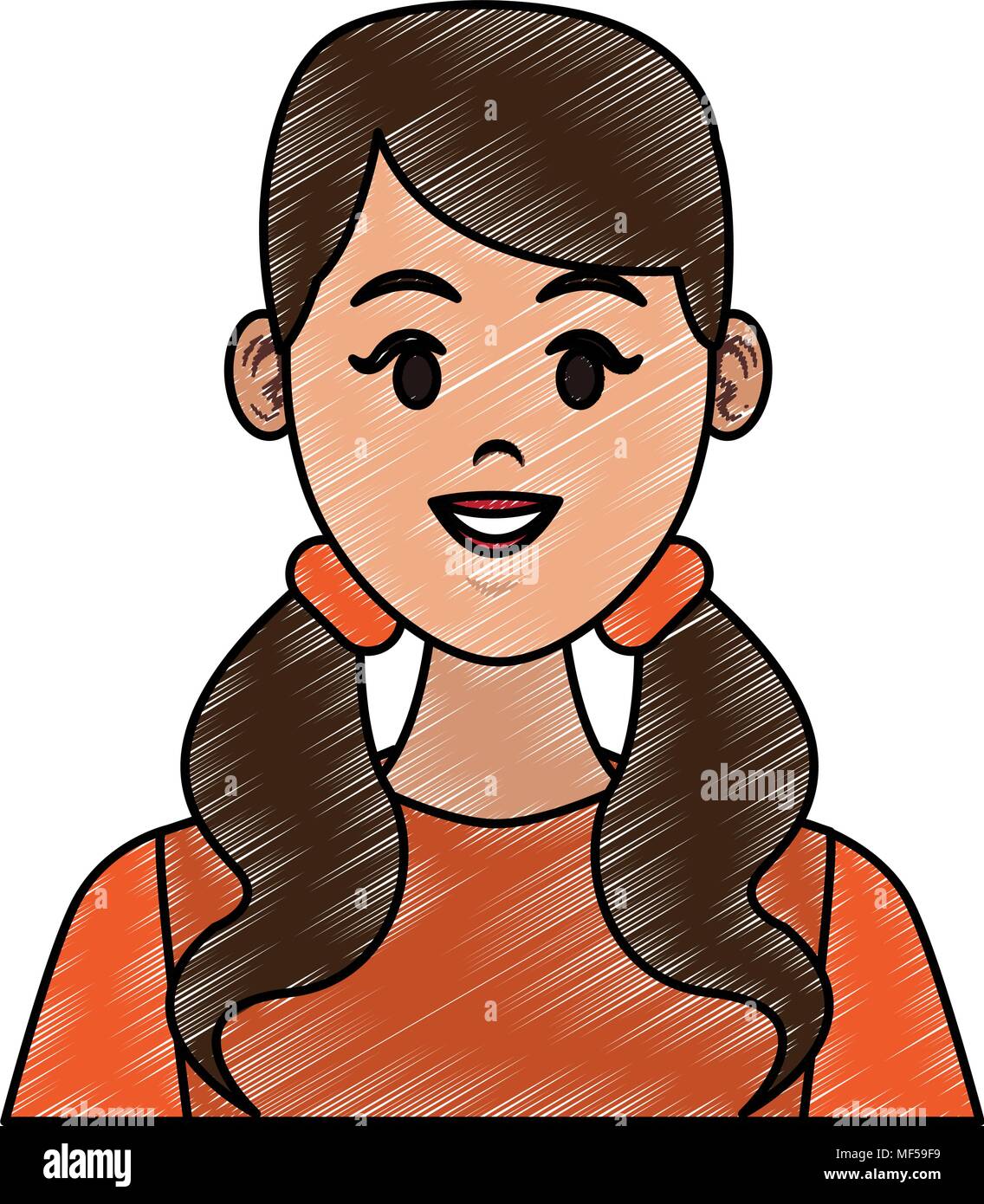 Young woman cartoon scribble Stock Vector Image & Art - Alamy