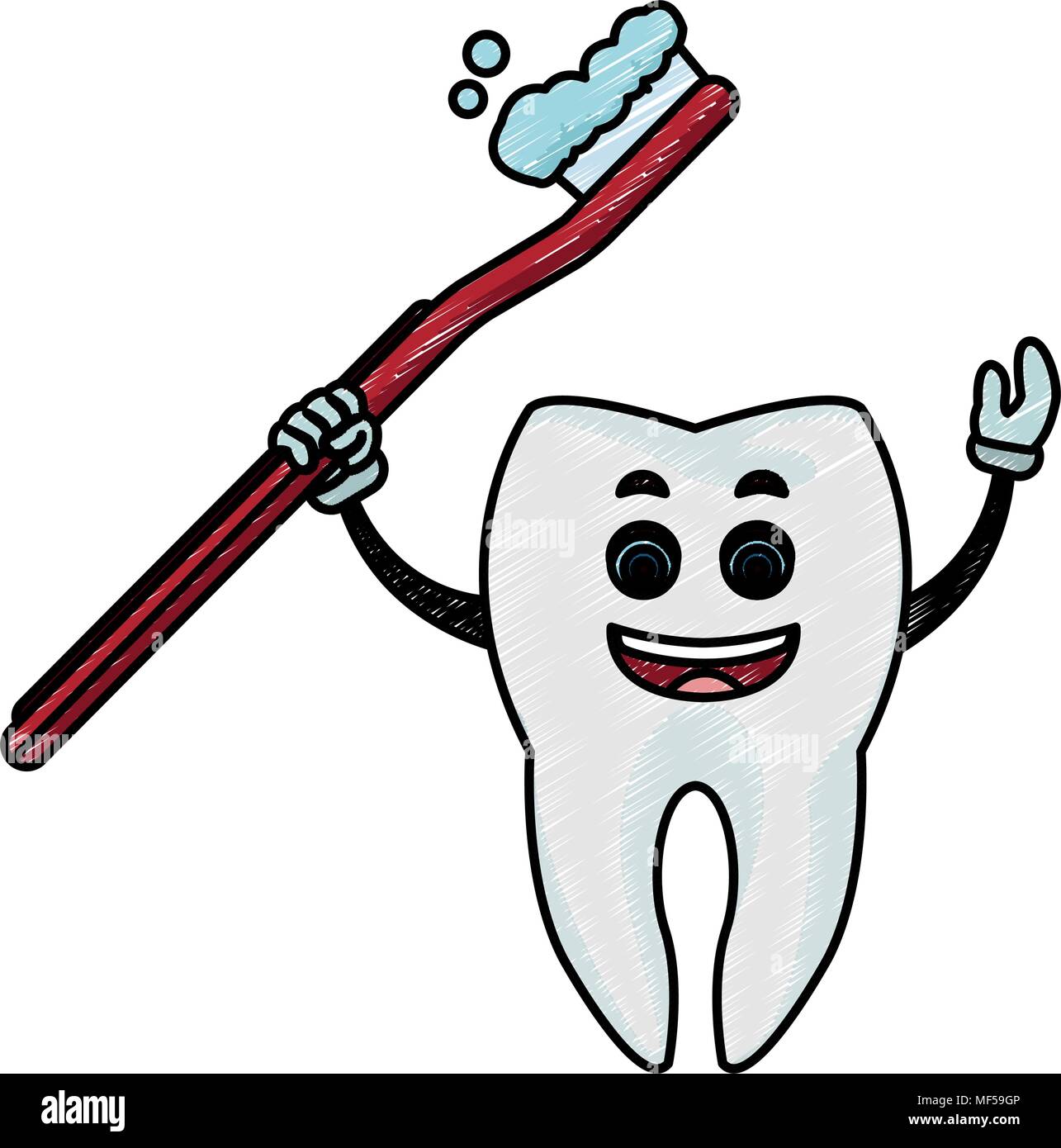 Funny Toothbrush Cartoon