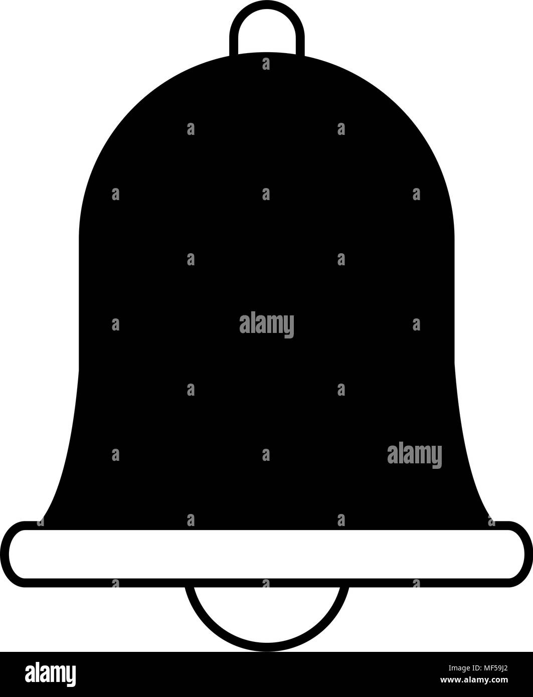 Bell isolated symbol on black and white Stock Vector Image & Art - Alamy