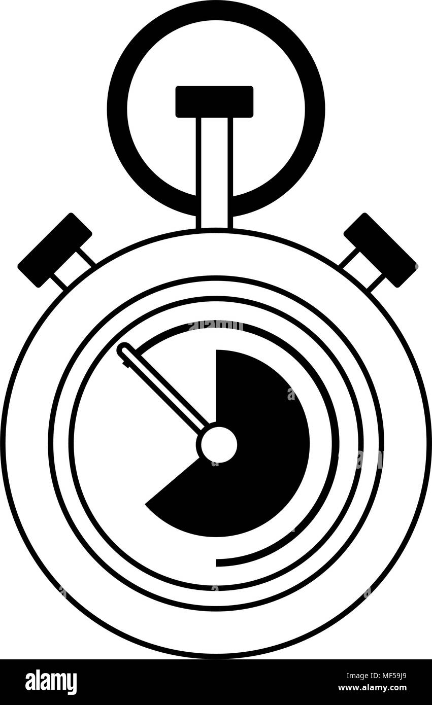 Retro chronometer symbol on black and white Stock Vector Image & Art ...