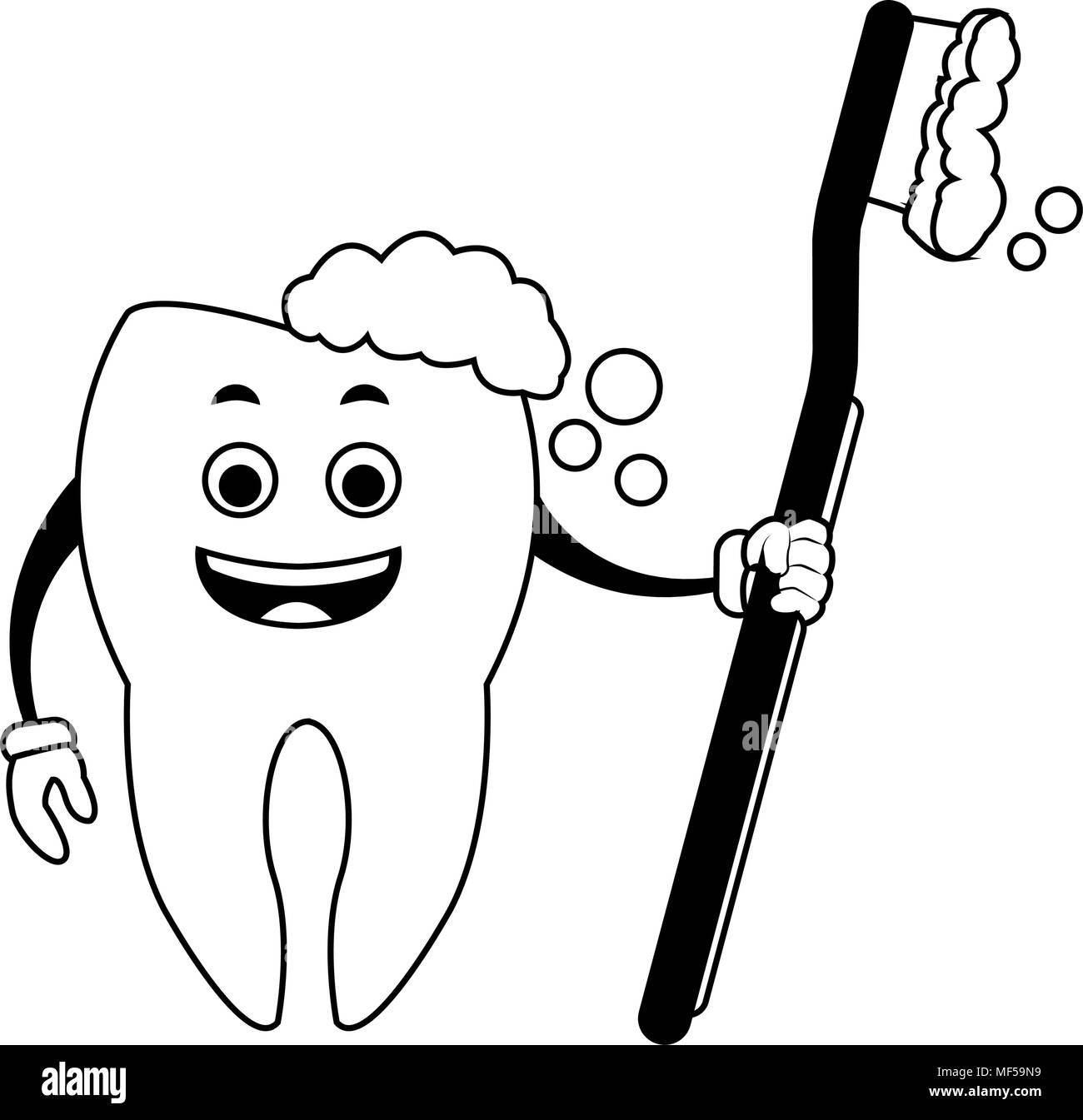 Funny Toothbrush Cartoon