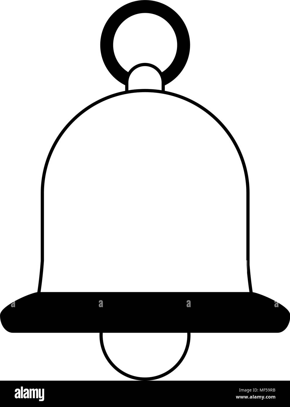 Bell isolated symbol on black and white Stock Vector Image & Art - Alamy