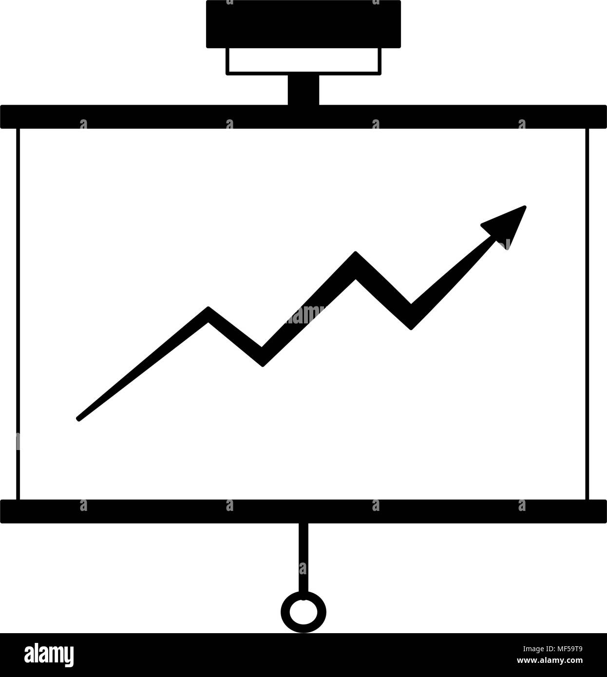 growth statistics on board on black and white Stock Vector Image & Art ...