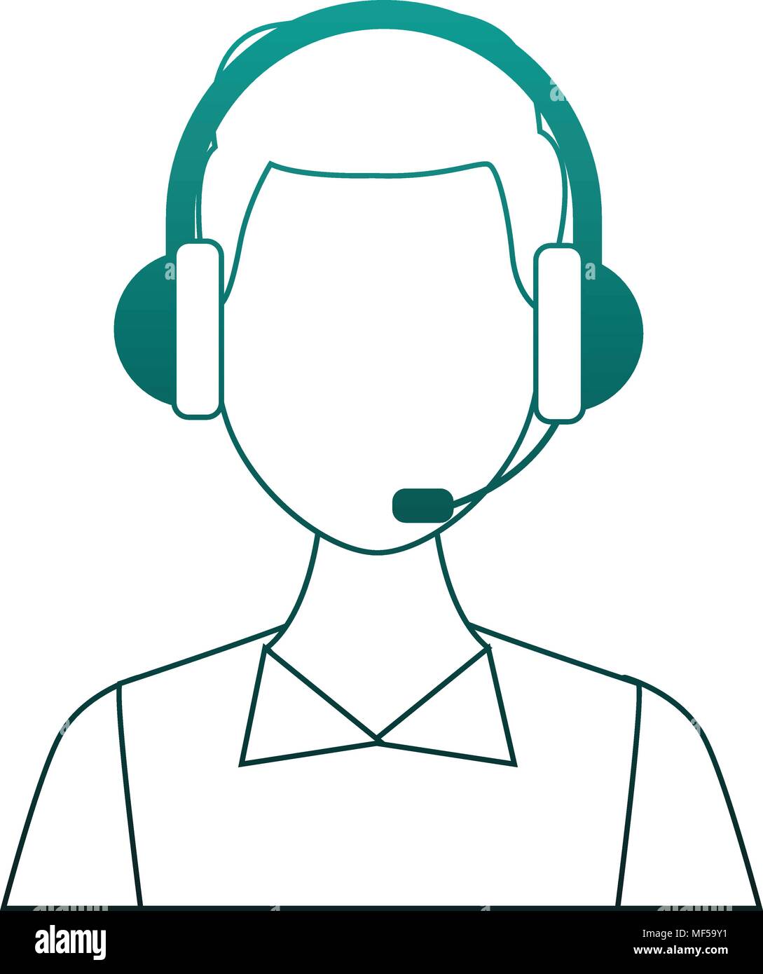 Call centre staff office Stock Vector Images - Alamy