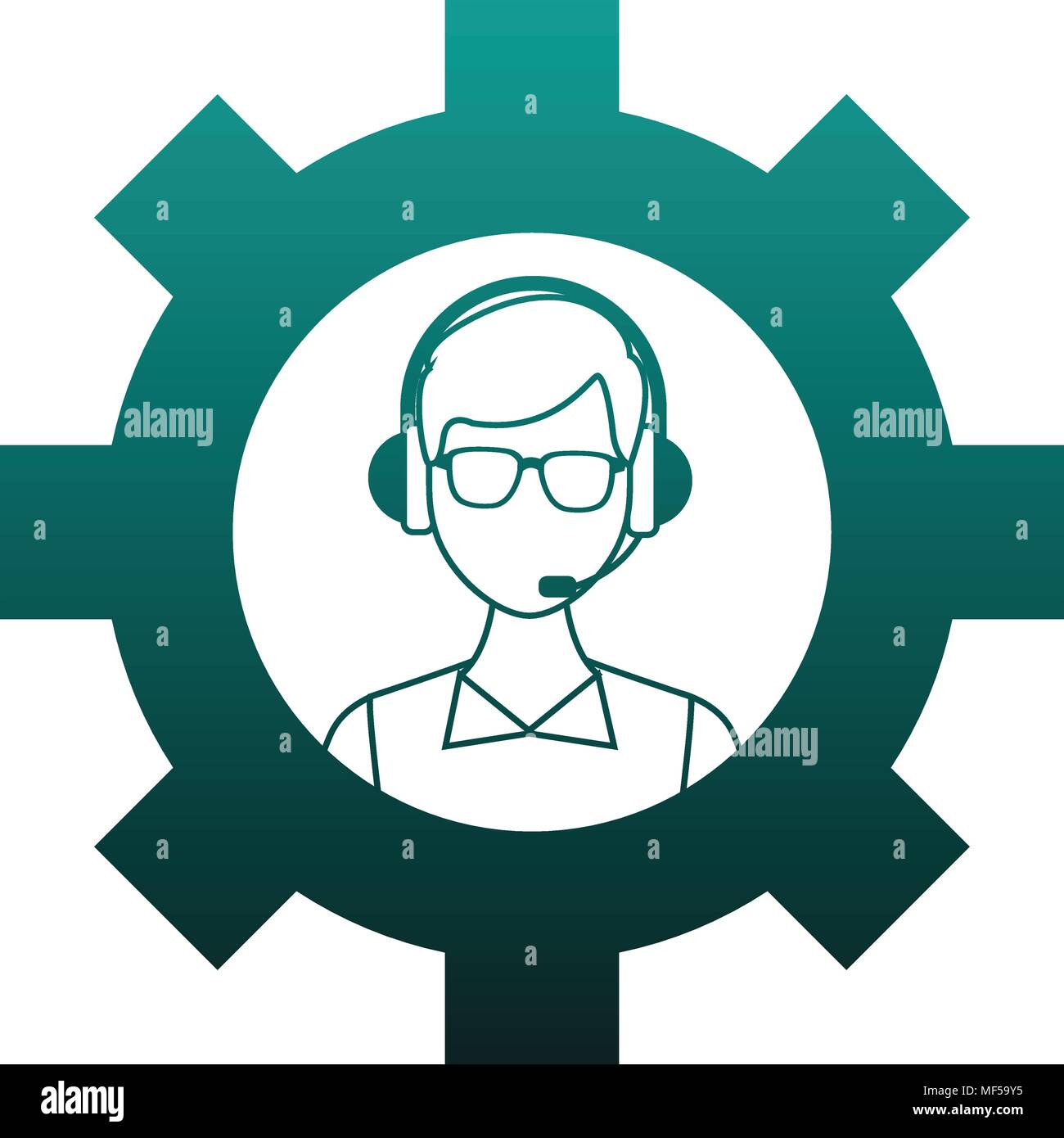Callcenter worker Stock Vector Images - Alamy