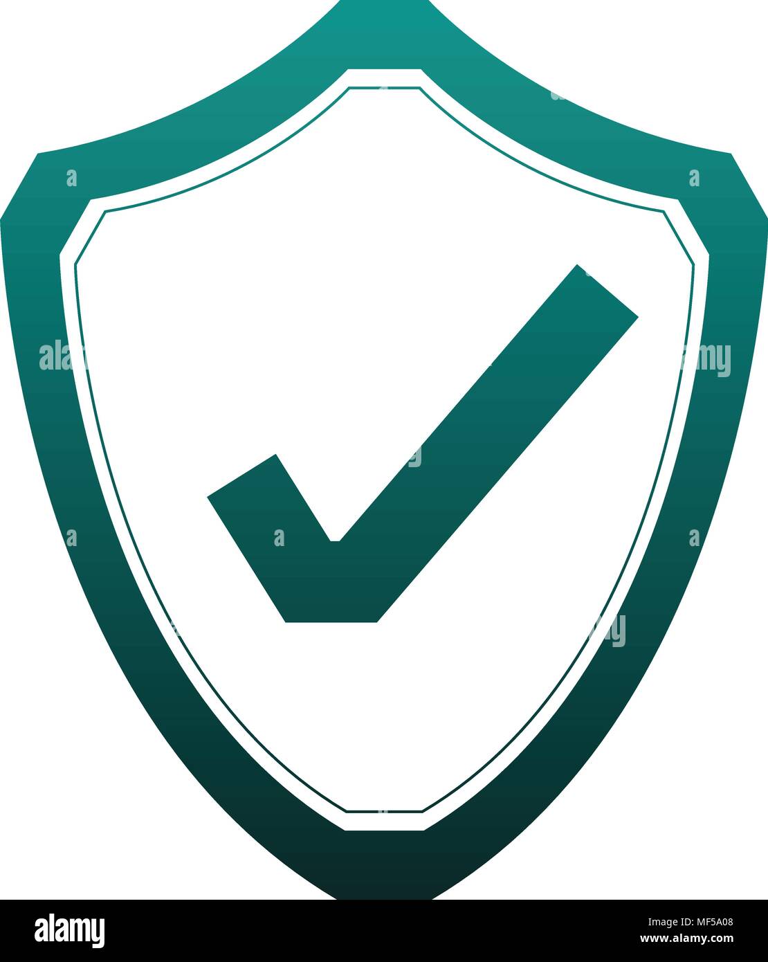 Shield checkmark symbol on blue lines Stock Vector Image & Art - Alamy