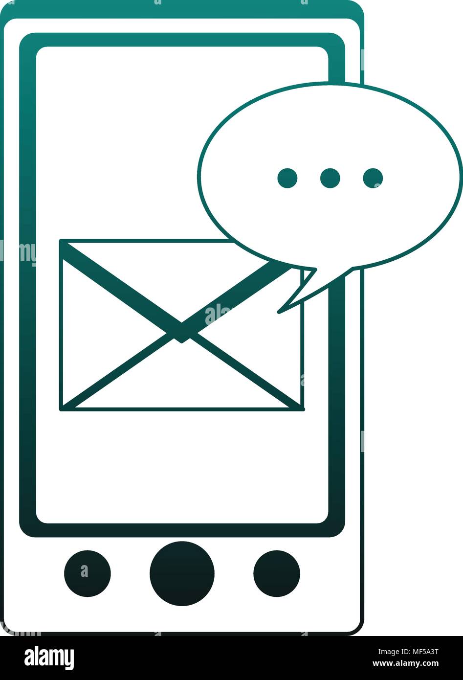 Sending mail on smartphone Stock Vector Images - Alamy