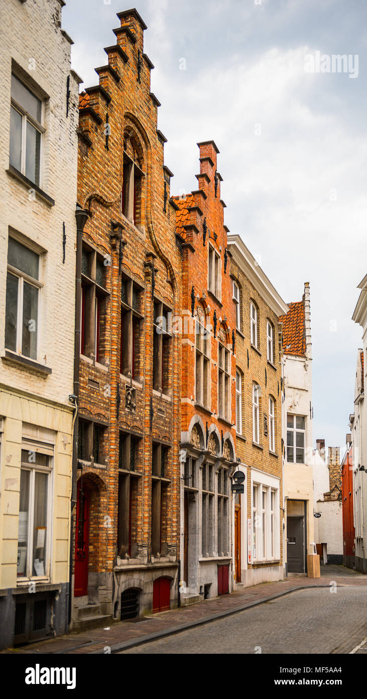 Architecture of the Market square in the Historic Centre of Bruges ...