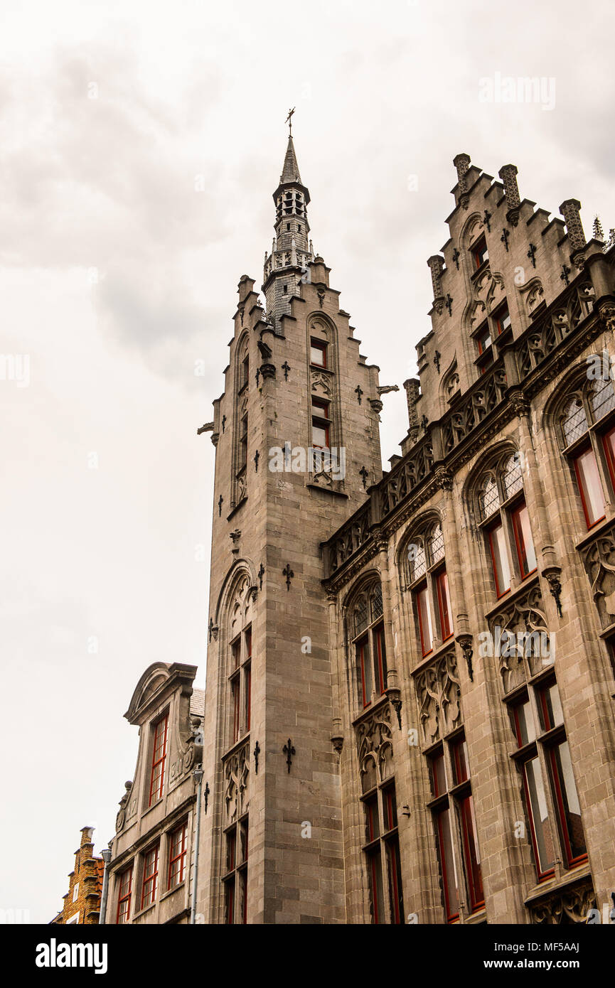 Architecture of the Market square in the Historic Centre of Bruges ...