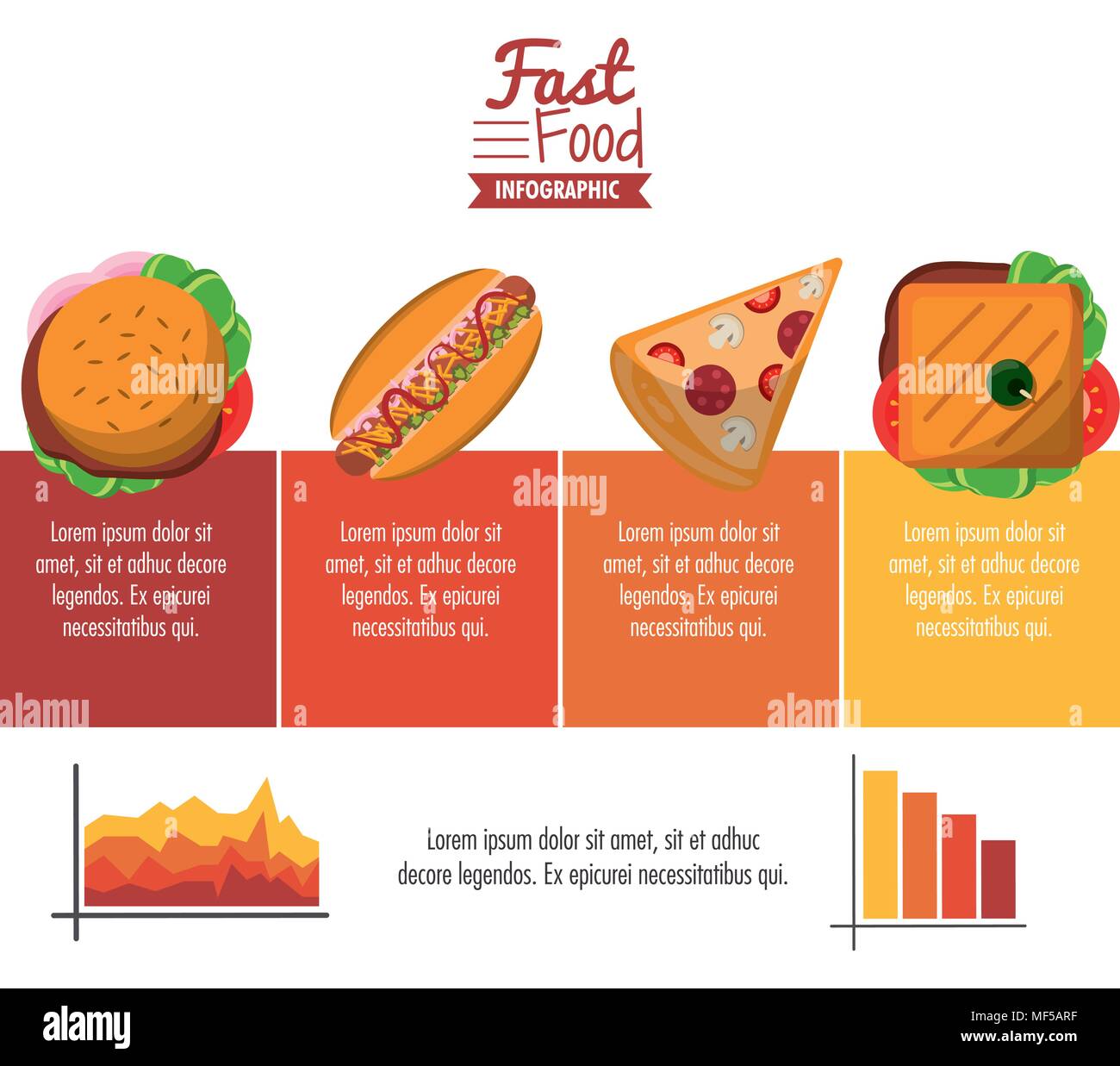 Infographic presentation food hamburger icon hi-res stock photography ...