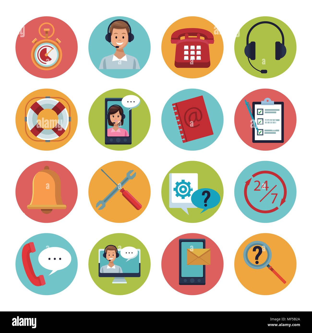 Set of customer service icons Stock Vector Image & Art - Alamy