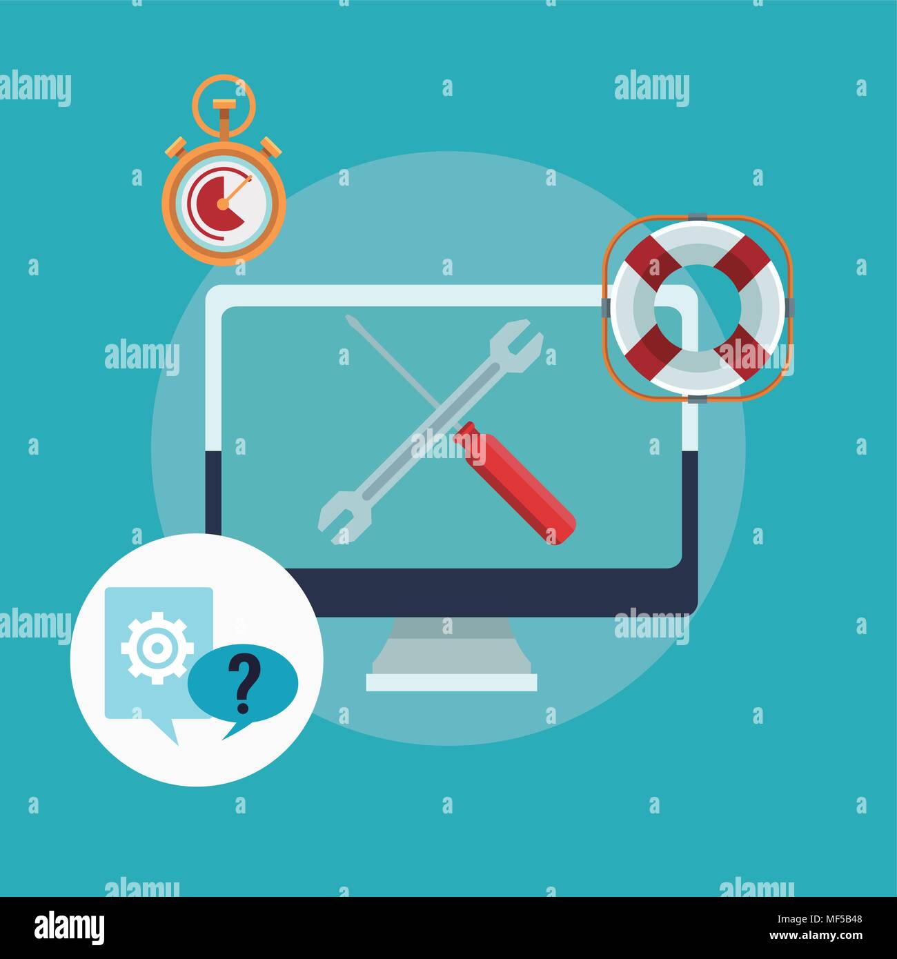 Customer service and technical support Stock Vector Image & Art - Alamy
